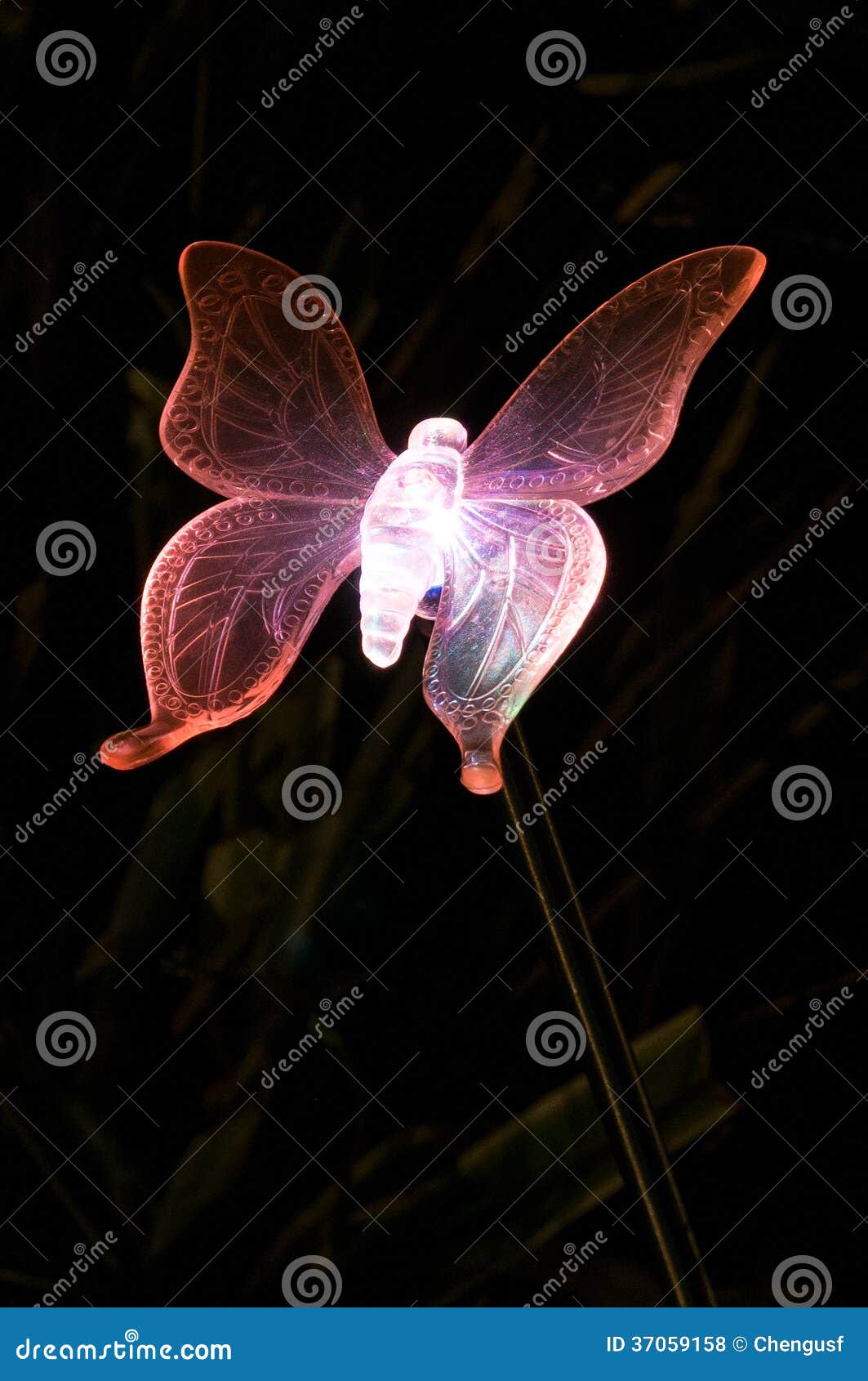 Solar Pink Colored Solar Lanterns In The Home Terrace, Royalty-Free ...