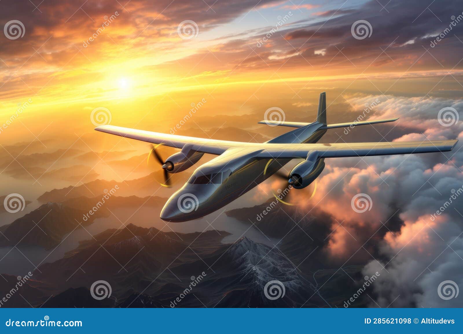 Solar-powered Plane Charging Under Sunlight Stock Photo - Image of ...