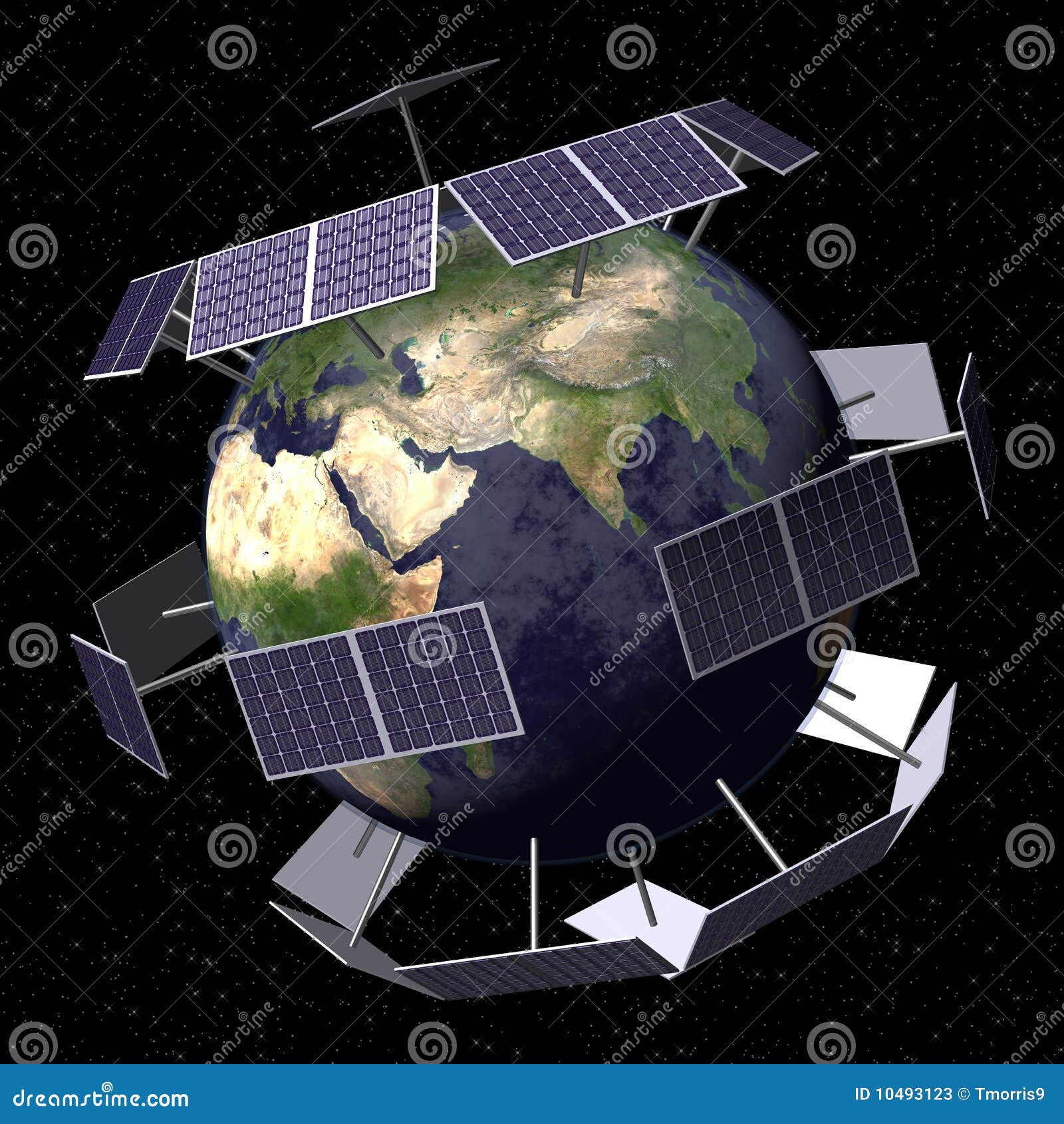Solar Powered Planet stock illustration. Illustration of solar - 10493123