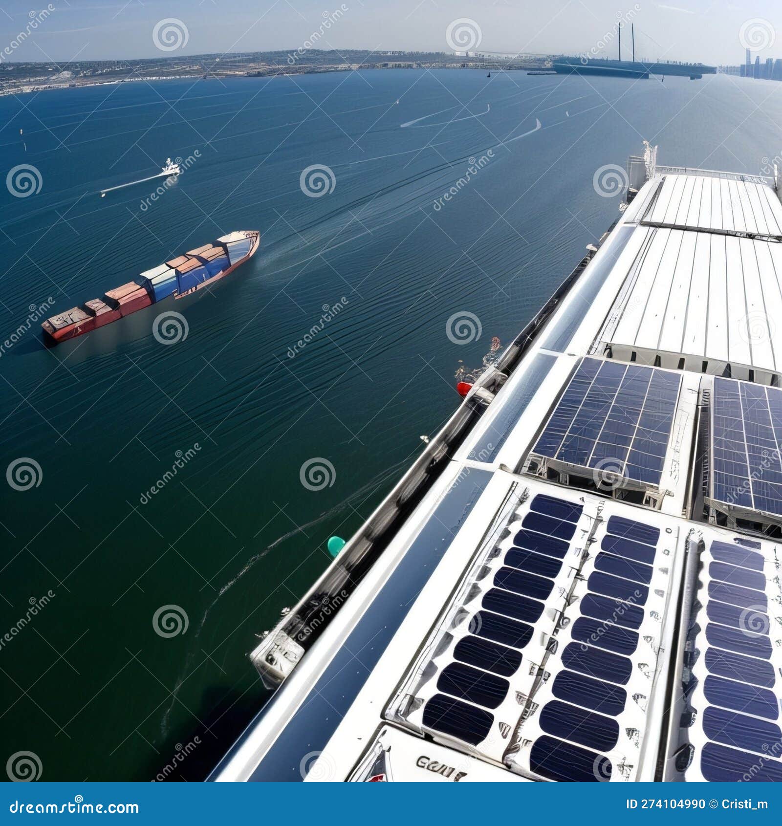 Solar Powered Ship - AI Generated Image Stock Illustration ...