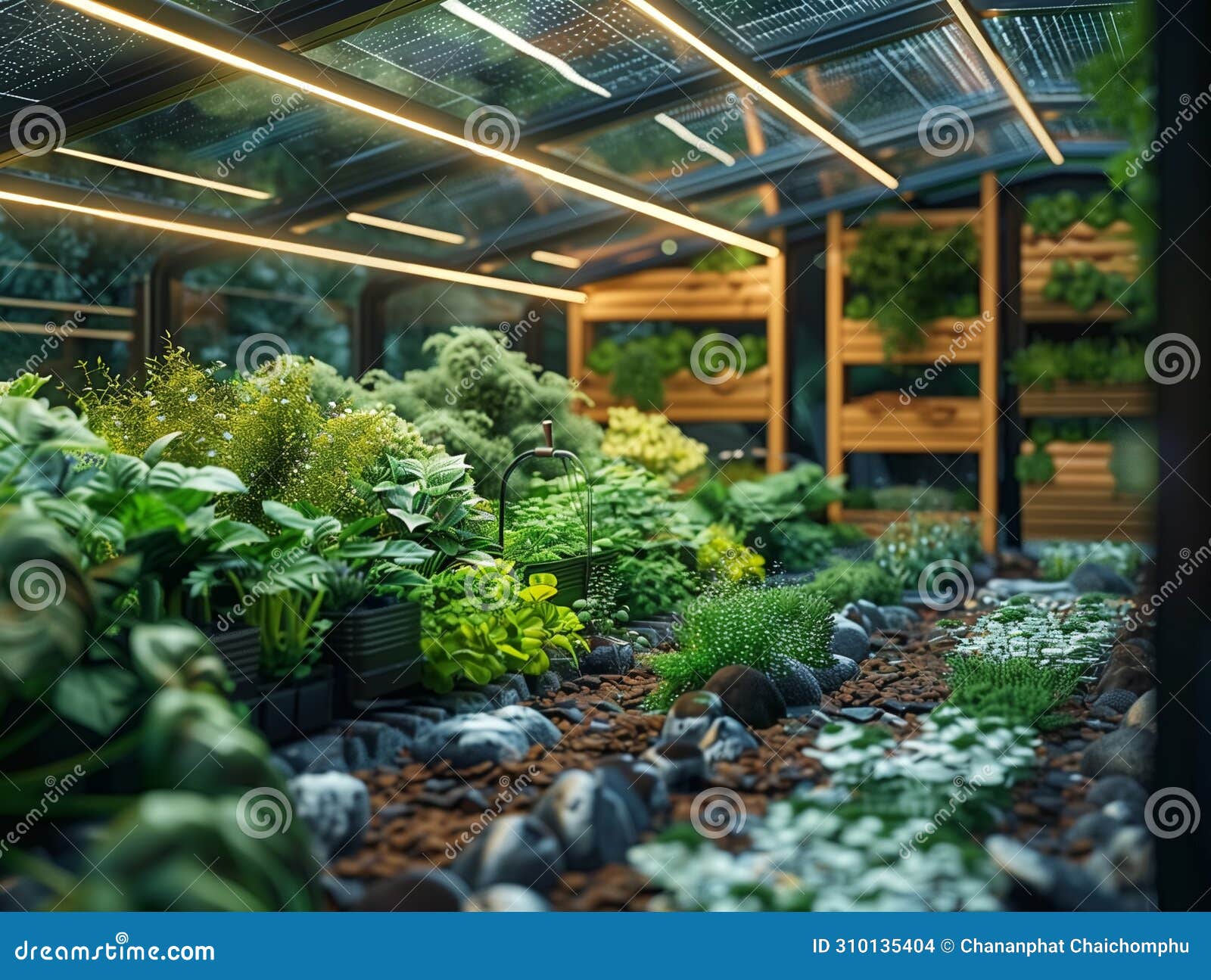 Solar-powered Smart Greenhouse Stock Illustration - Illustration of ...