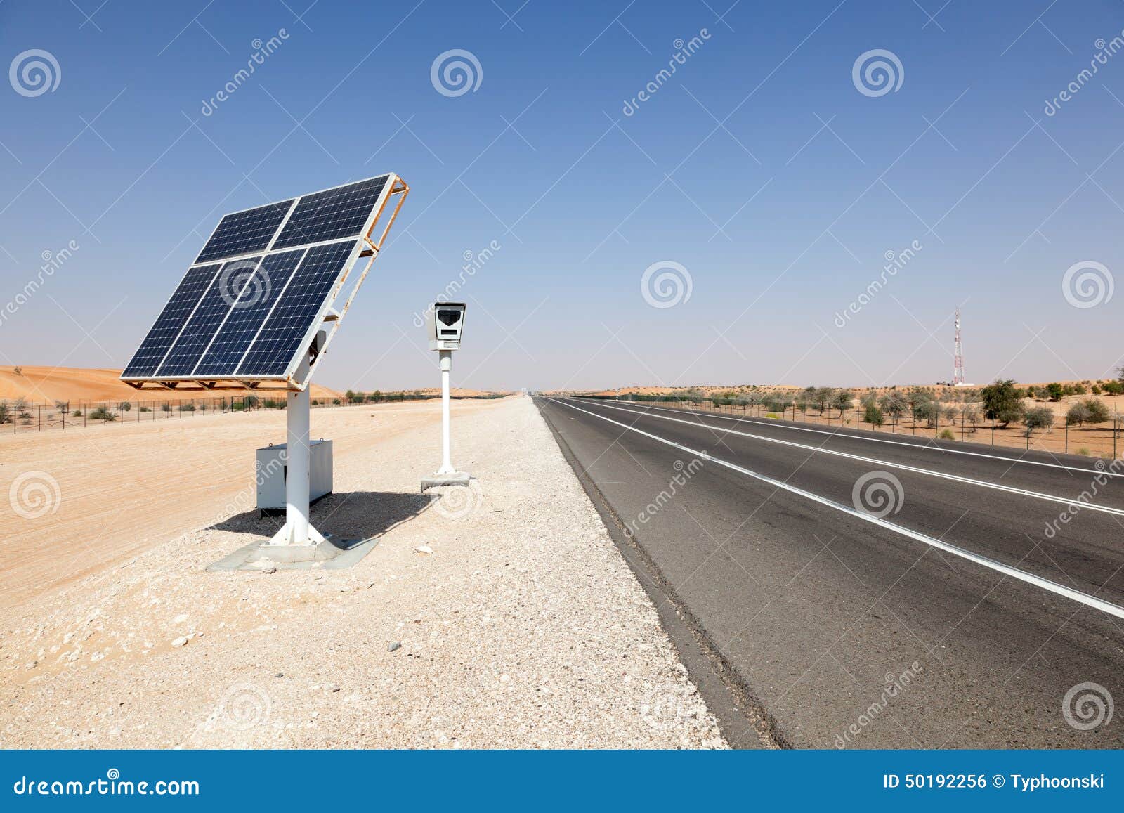 Solar Powered Speed Control Camera Stock Photo - Image of highway ...