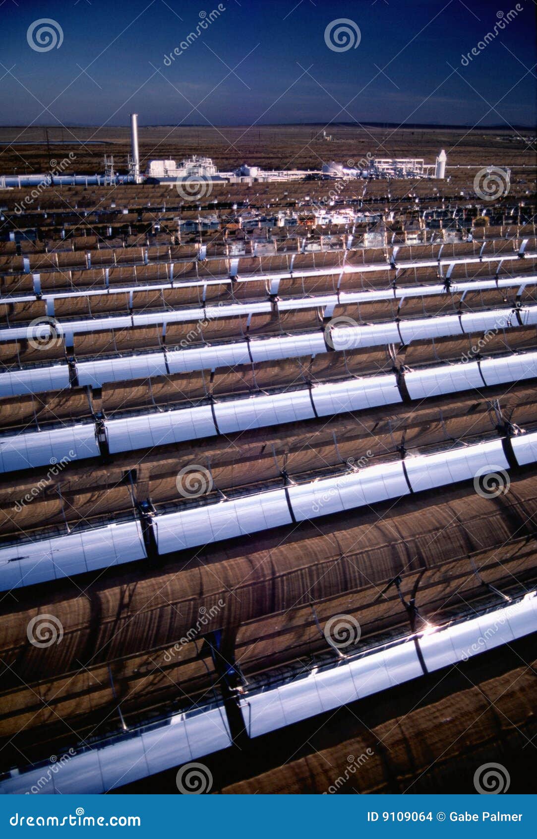 Solar Powered Steam Generation Stock Photo - Image of alternative ...