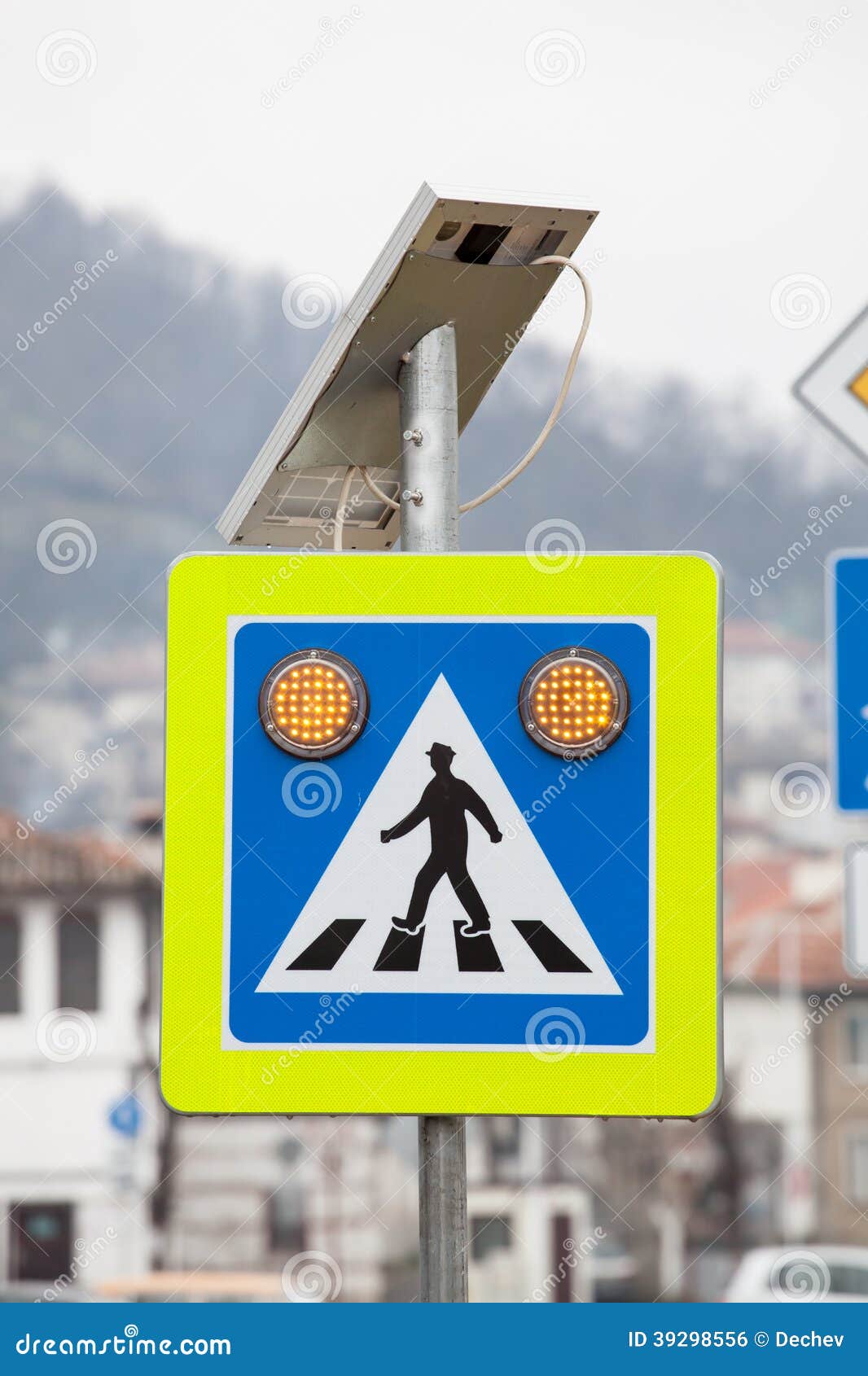 Solar powered street sign stock photo. Image of traffic - 39298556