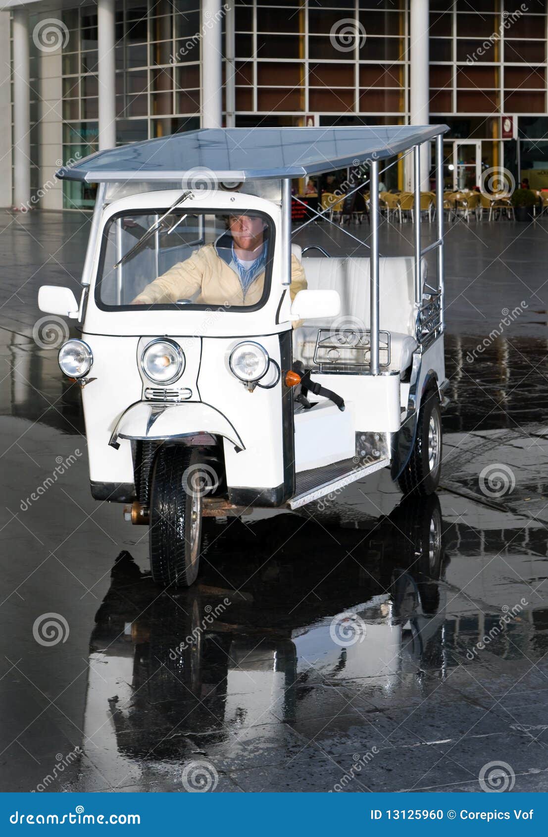 Solar powered tuc tuc stock photo. Image of taxi, sustainable - 13125960