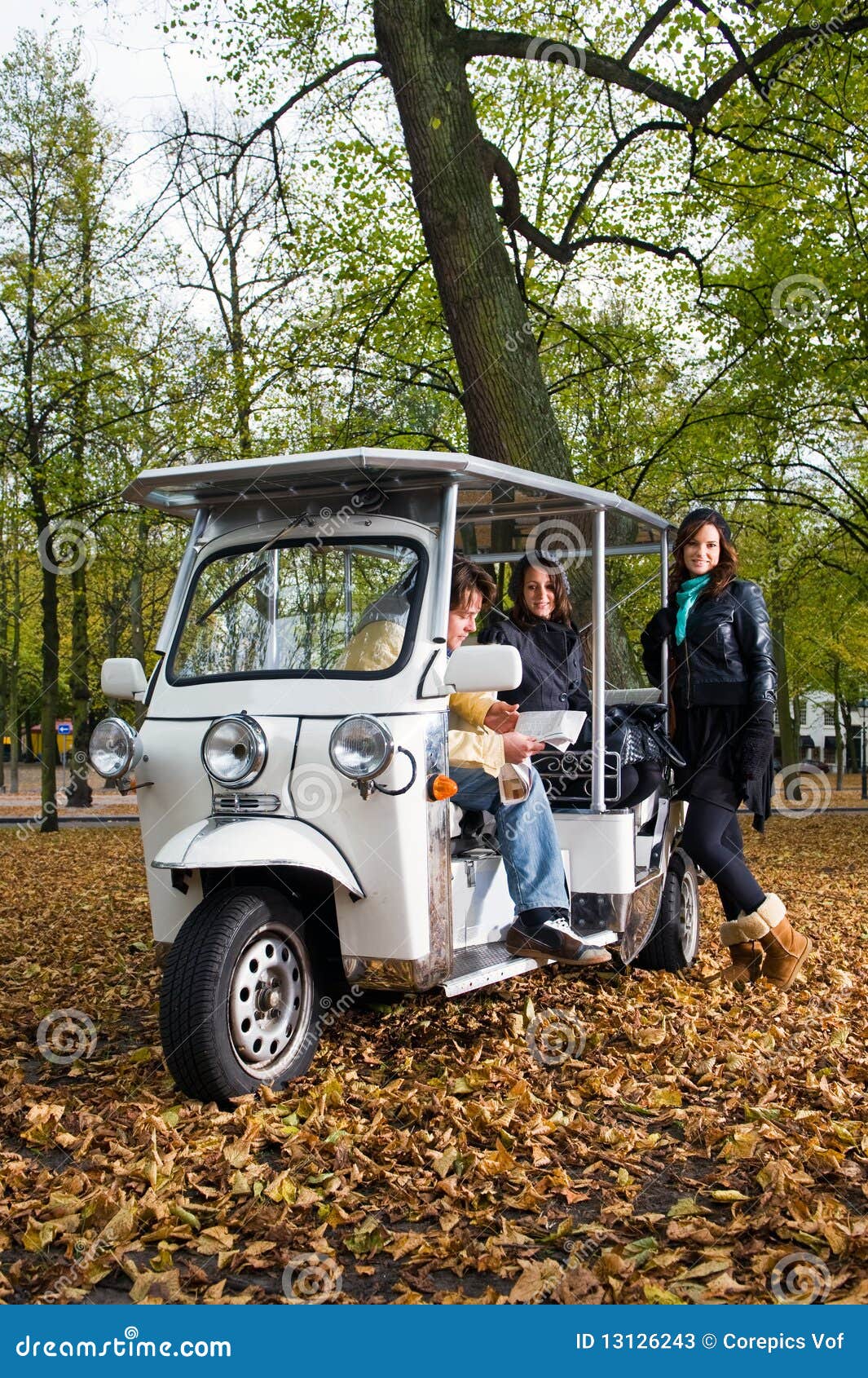 Solar powered tuc tuc stock image. Image of riding, modern - 13126243