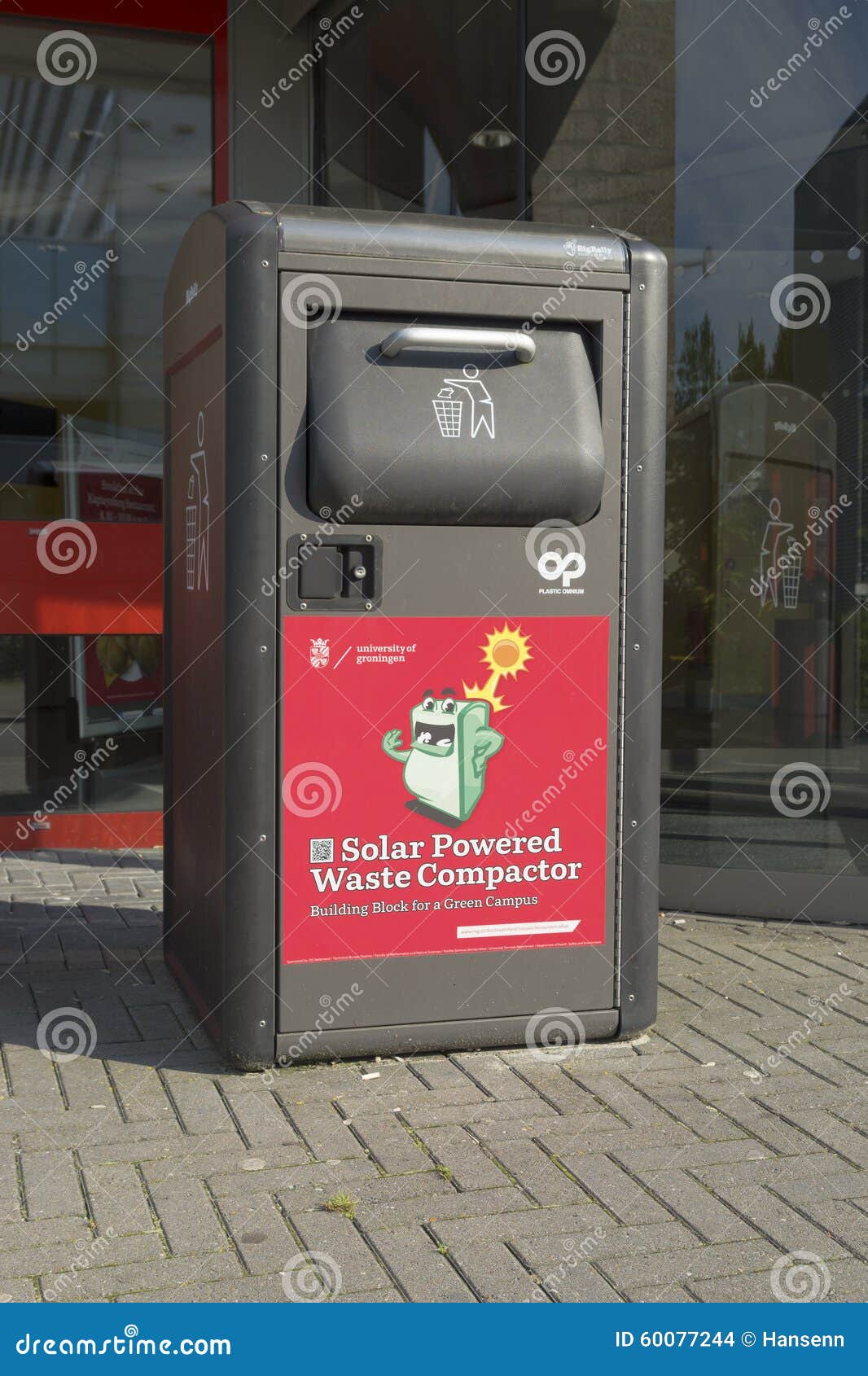 Solar Powered Waste Compactor Editorial Stock Image - Image of powered ...