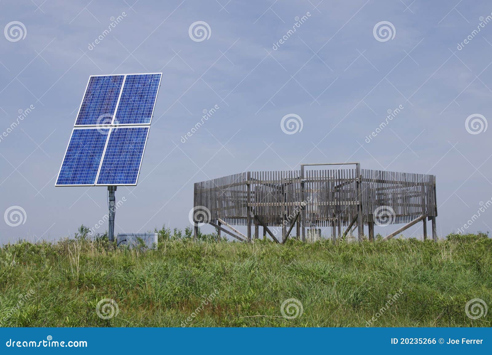 Solar Powered Weather Station Stock Photo - Image of outdoors, array ...