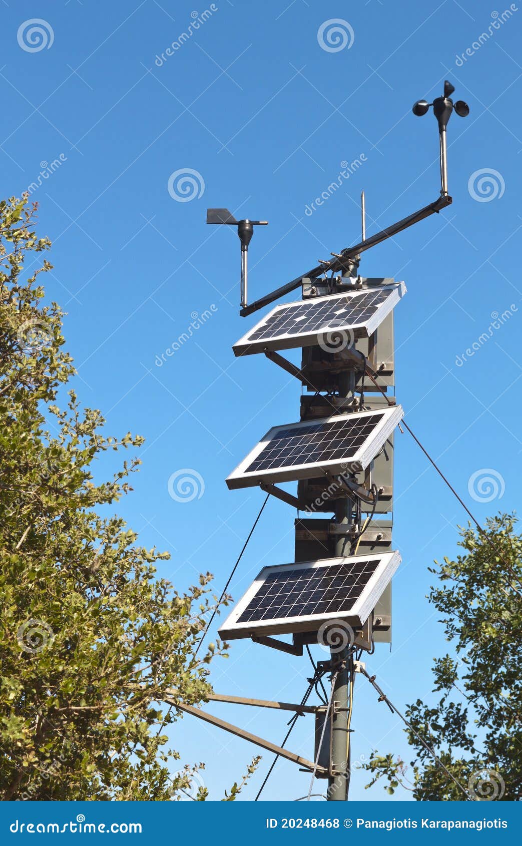 Solar Powered Weather Station Stock Photo - Image of technology ...