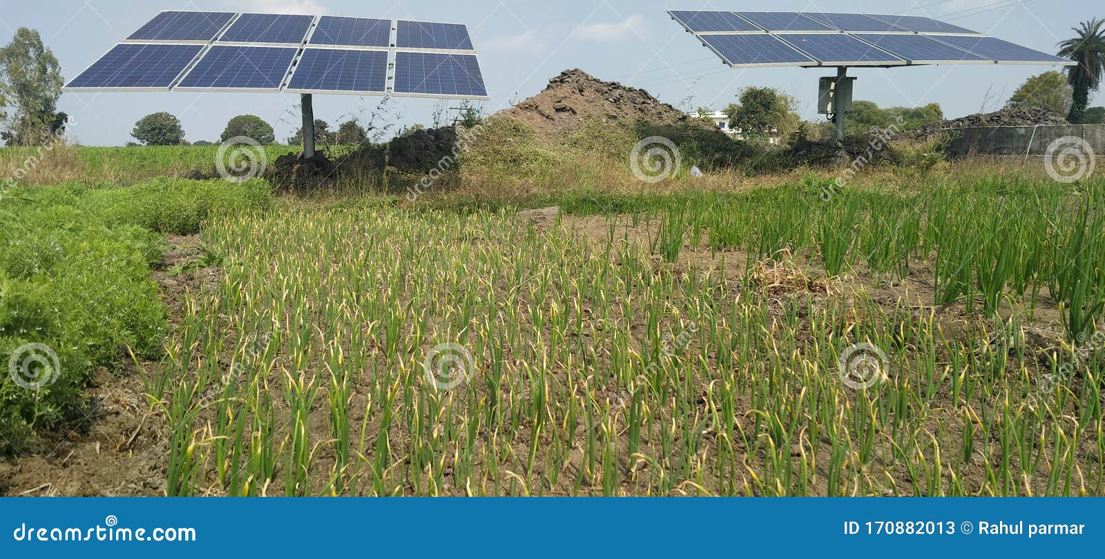 Solar Pump Set Install by Indian Government To Formar Editorial Stock ...