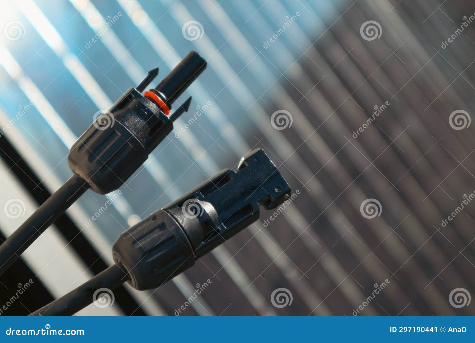 Solar PV Connectors of Solar Photo Voltaic Panel System. MC4 Socket ...