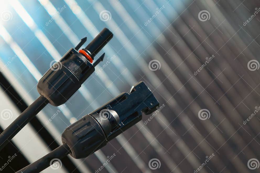 Solar PV Connectors of Solar Photo Voltaic Panel System. MC4 Socket ...