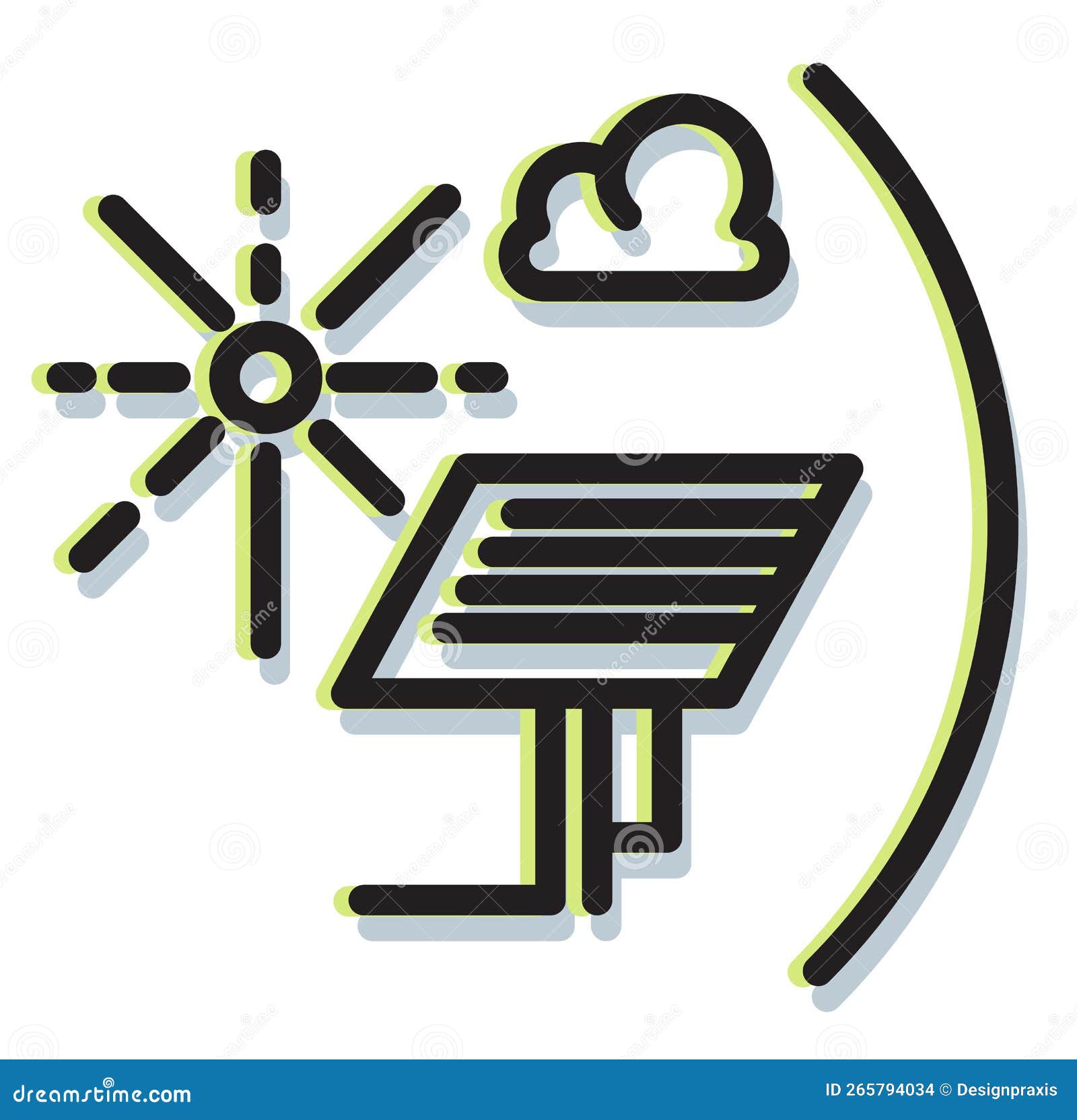 Solar PV Panels - Icon stock illustration. Illustration of material ...
