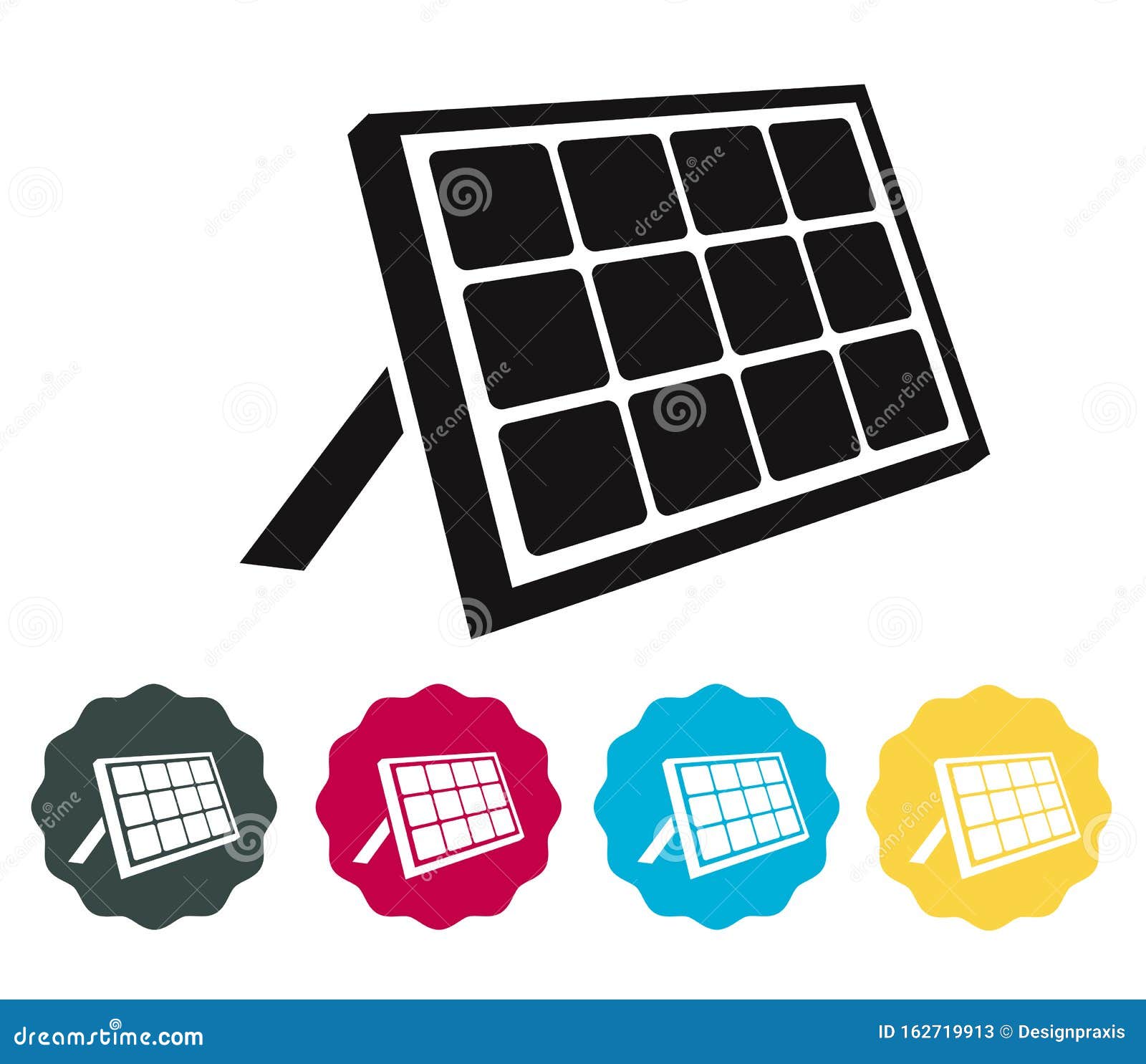 Solar PV Panels - Icon stock illustration. Illustration of vector ...