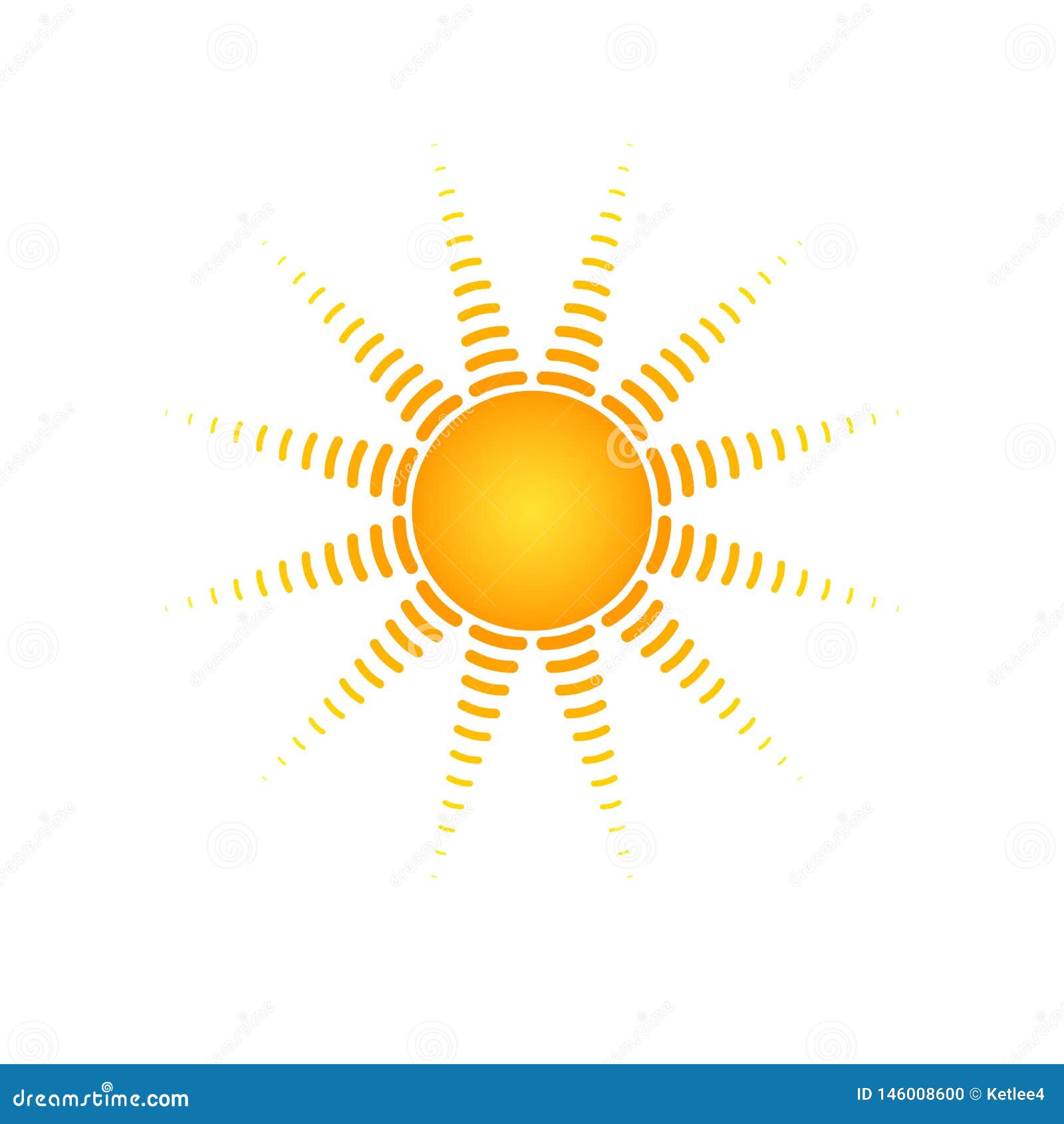 Solar Radial Pattern Orange Abstract Banner from Dots Sun Shape Design ...