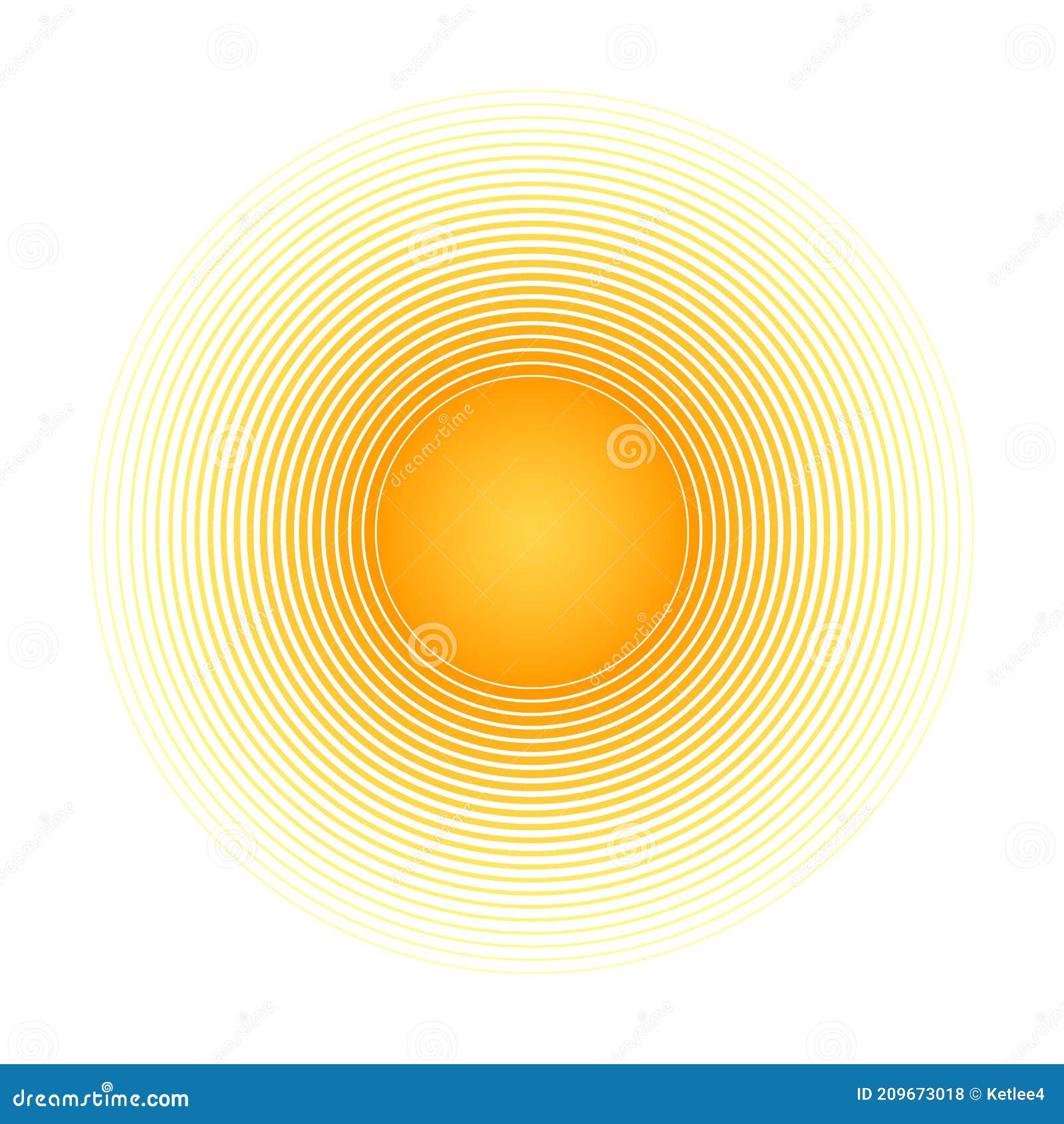 Solar Radial Pattern Orange Abstract Banner from Lines Sun Shape Design ...