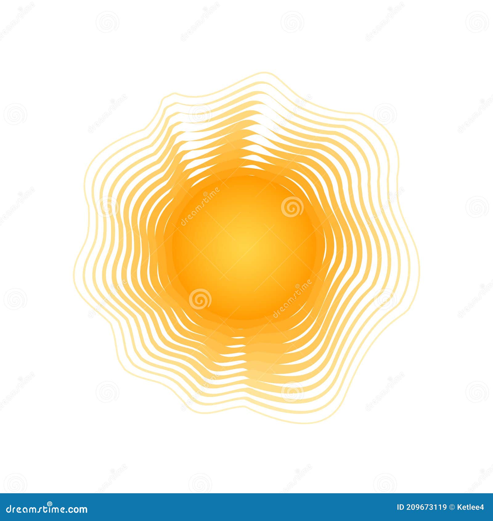 Solar Radial Pattern Orange Abstract Banner from Lines Sun Shape Design ...