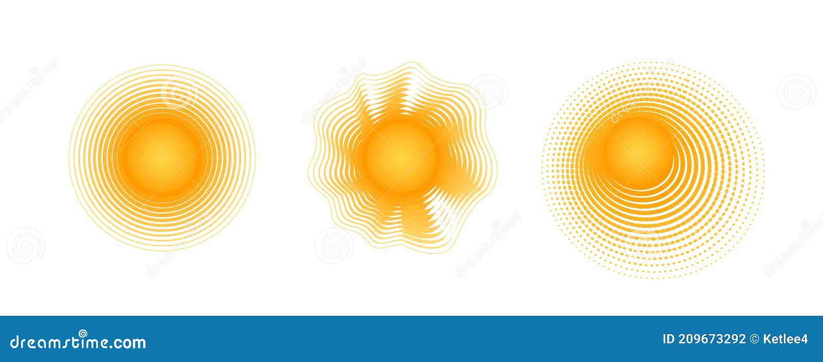 Solar Radial Pattern Orange Abstract Banner from Lines Sun Shape Design ...