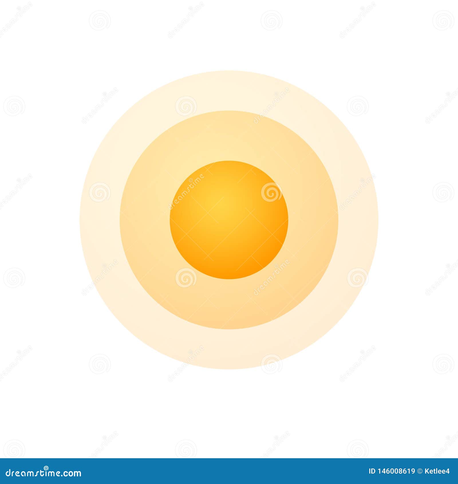 Solar Radial Pattern Orange Abstract Banner Sun Shape Design Element ...