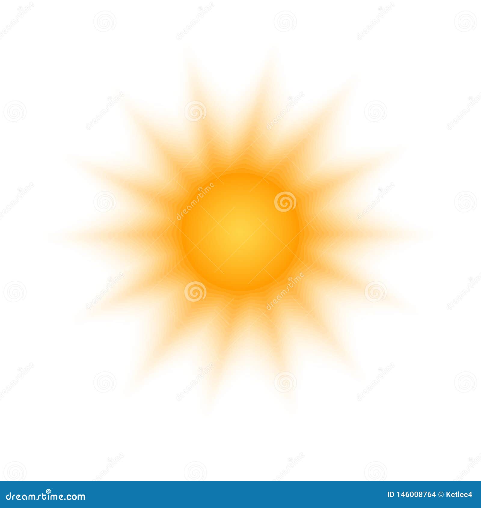 Solar Radial Pattern Orange Abstract Banner Sun Shape Design Element ...