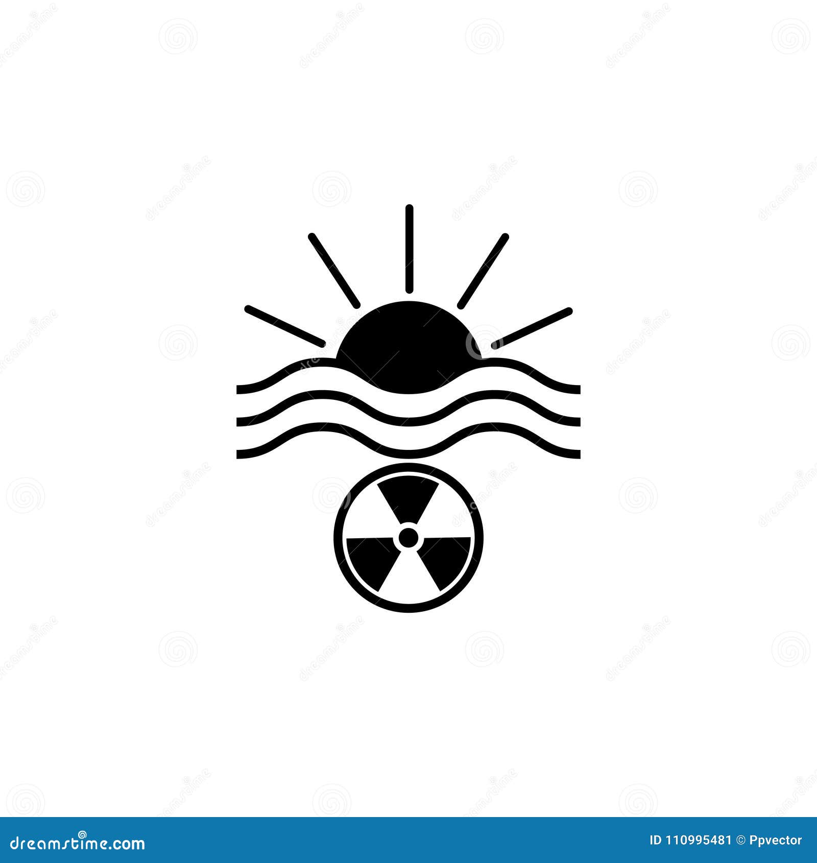 Solar radiation icon. stock vector. Illustration of health - 110995481