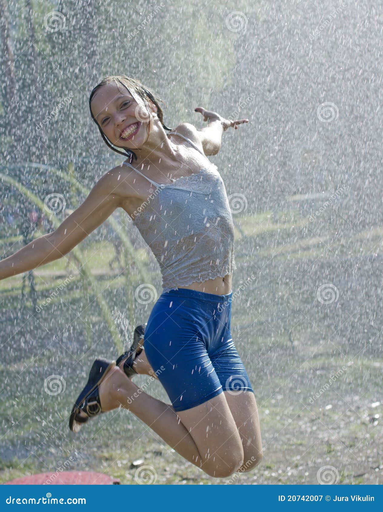 Solar rain stock image. Image of joyfully, child, girl - 20742007