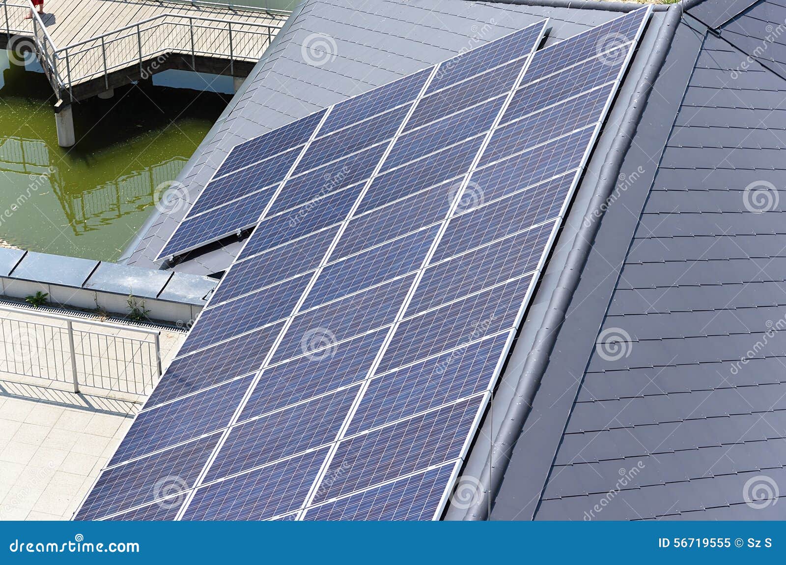 Solar on the roof stock image. Image of park, roof, individual - 56719555