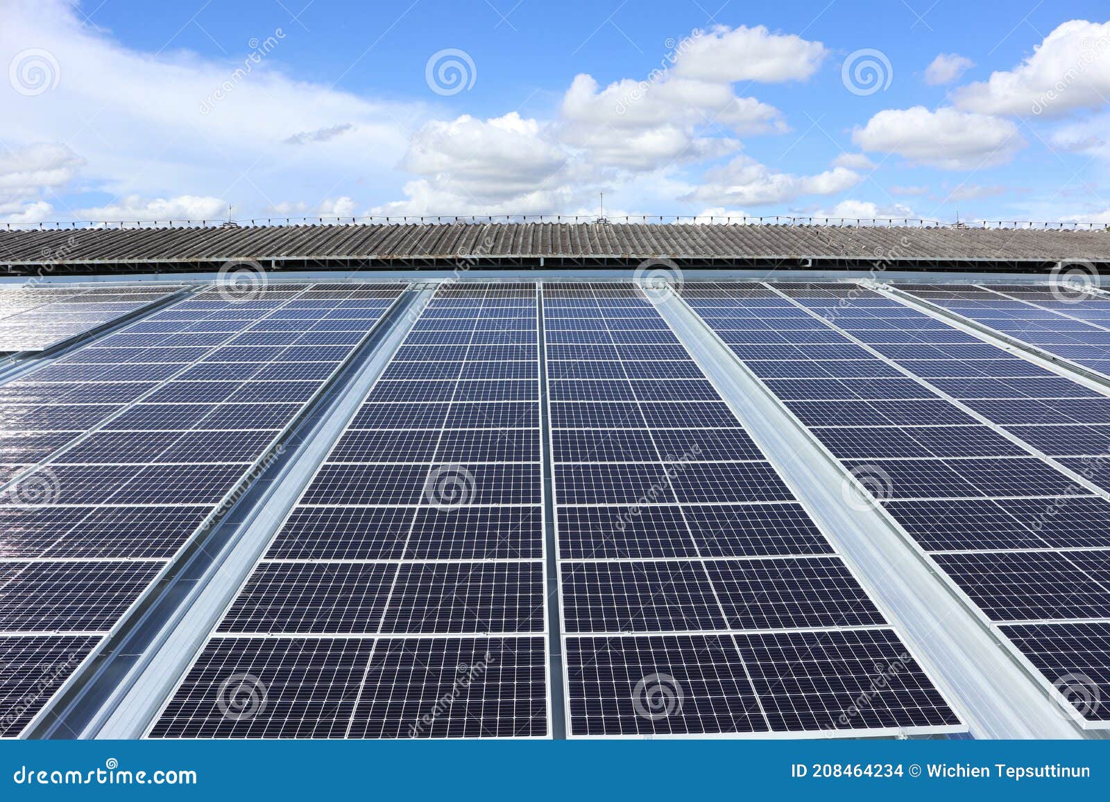 Solar PV Rooftop Grounding System Stock Photo | CartoonDealer.com #84161706