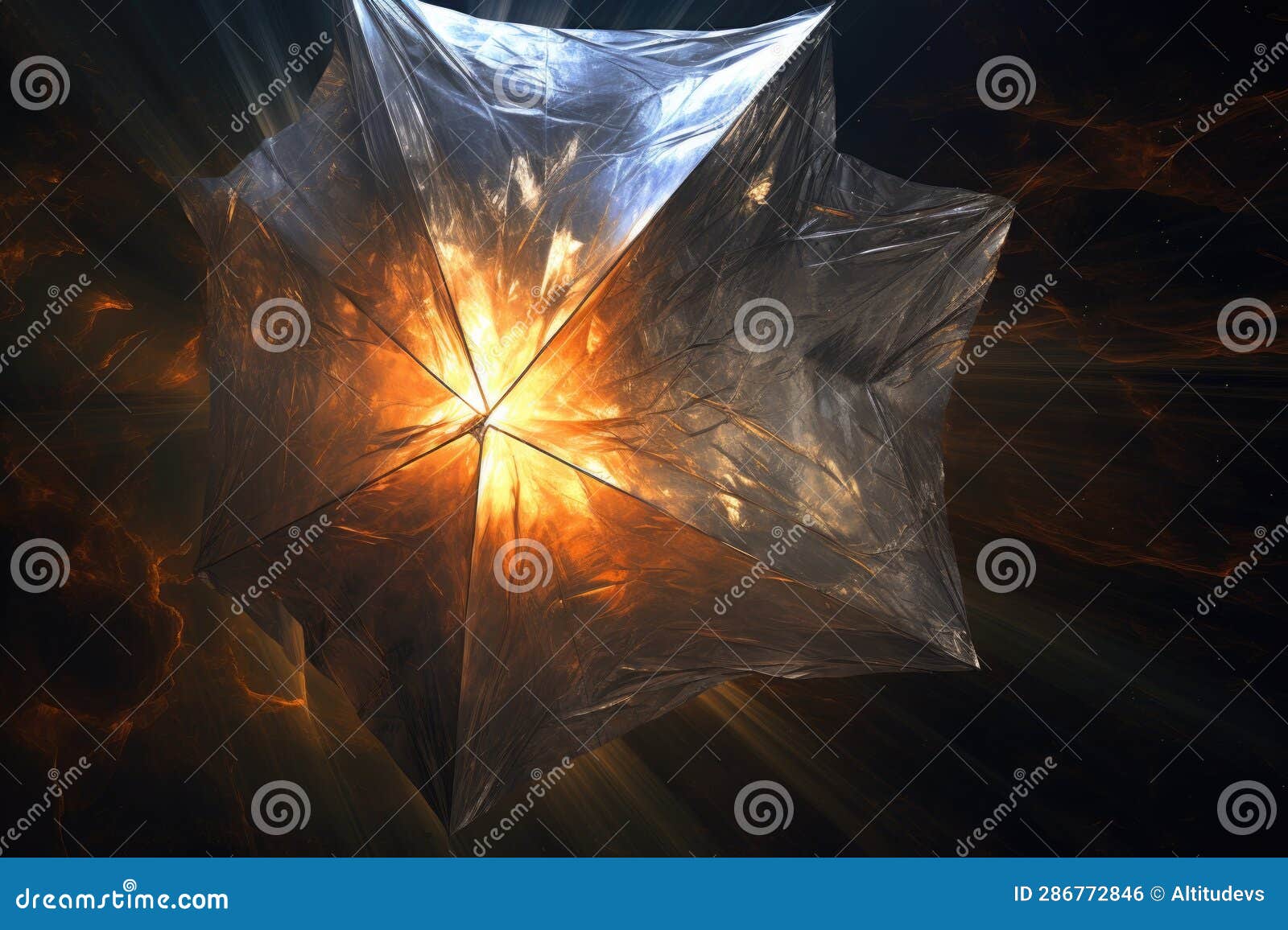 Solar Sail in Action, Capturing Sunlight for Energy Stock Photo - Image ...