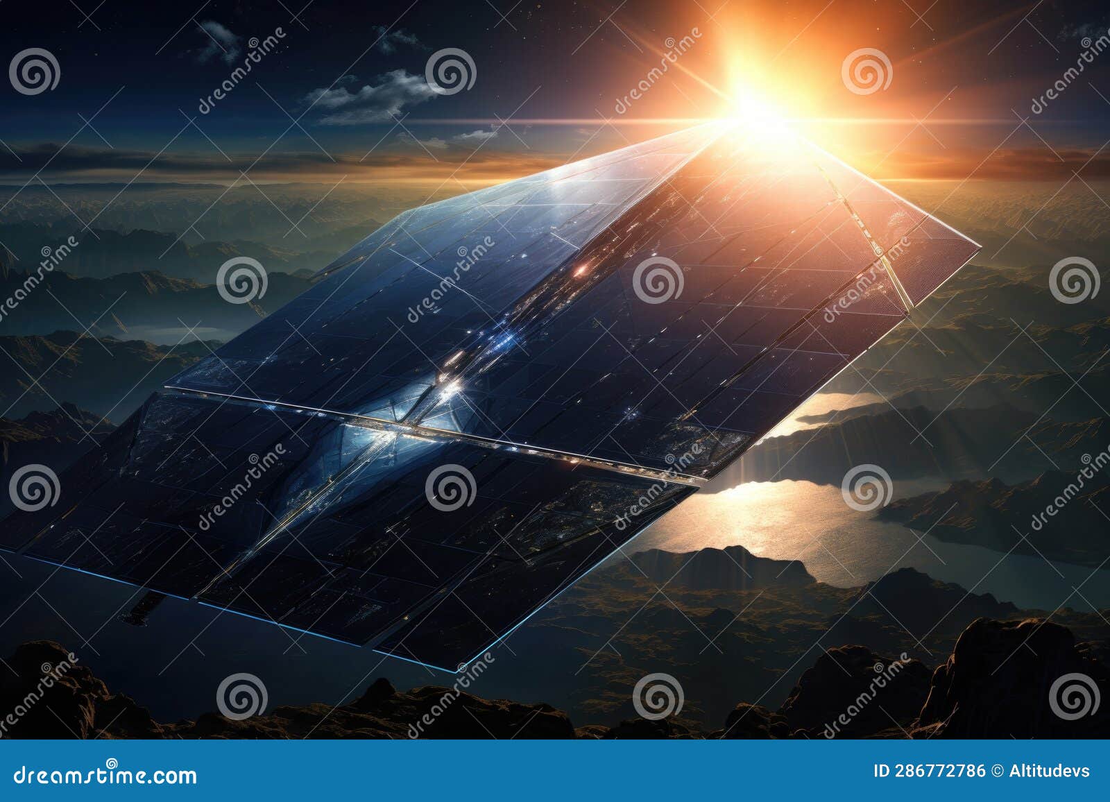 Solar Sail Concept Art In A Futuristic Setting Stock Photography ...
