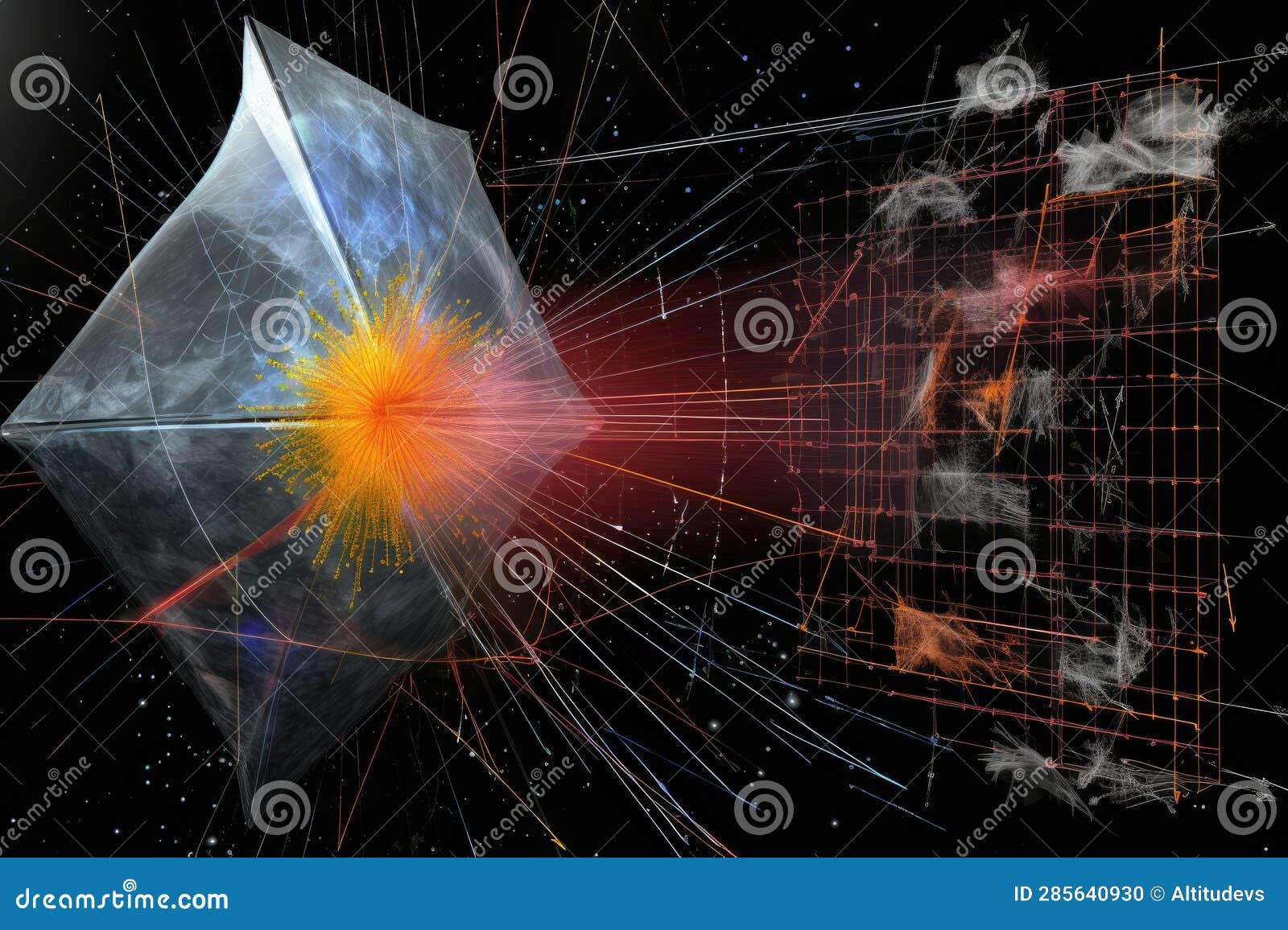 Solar Sail Concept Art In A Futuristic Setting Stock Photo ...