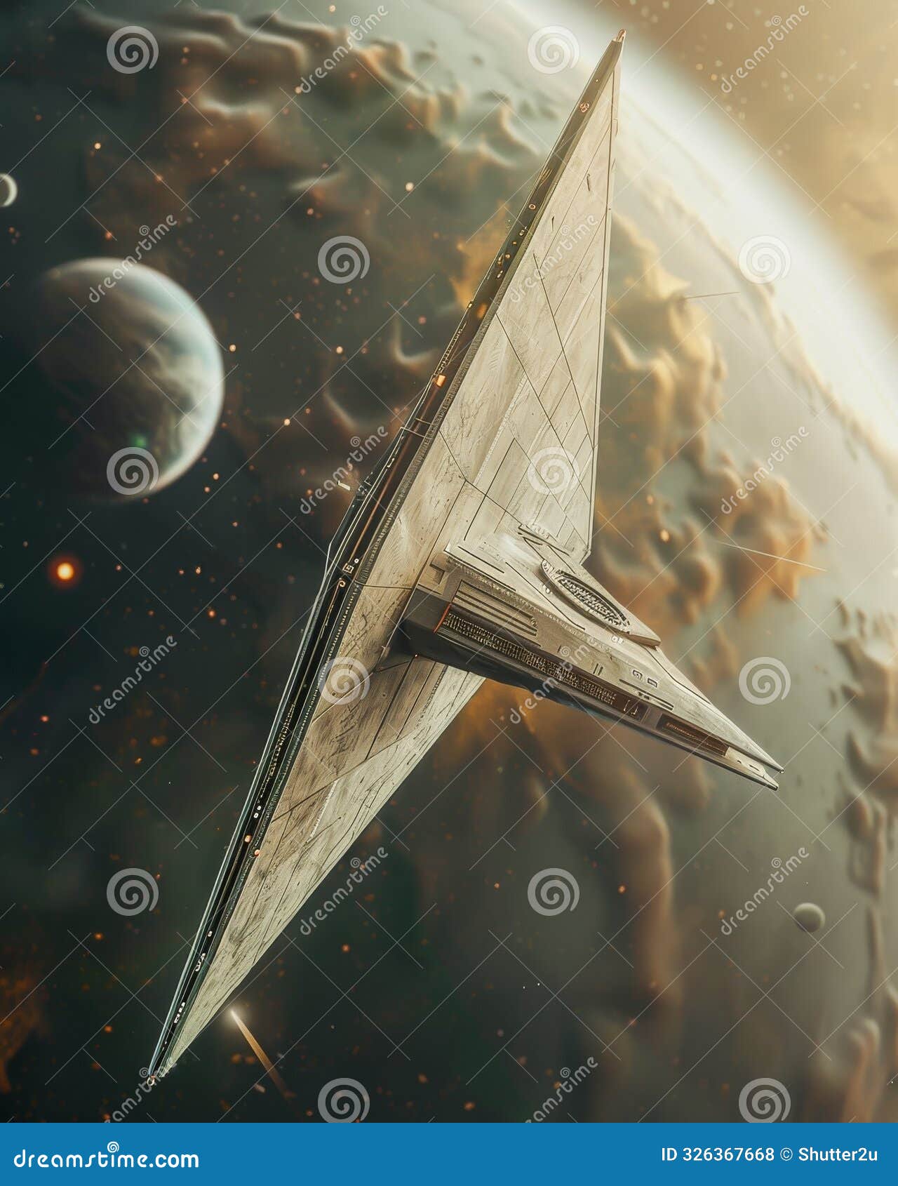 Solar Sail Concept Art In A Futuristic Setting Stock Photo ...