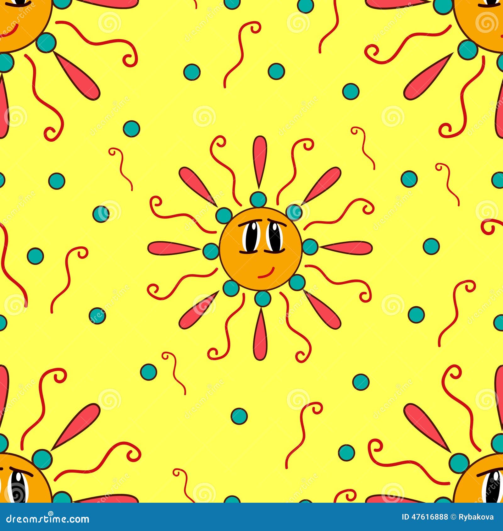 Solar seamless pattern stock illustration. Illustration of computer ...