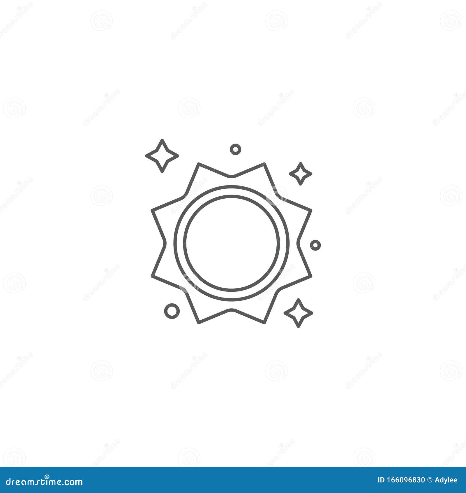Solar Star Vector Icon Symbol Isolated on White Background Stock Vector ...