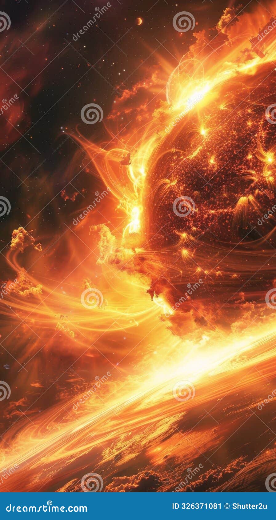 Solar Storms Erupting In Fiery Displays Of Energy Stock Image ...