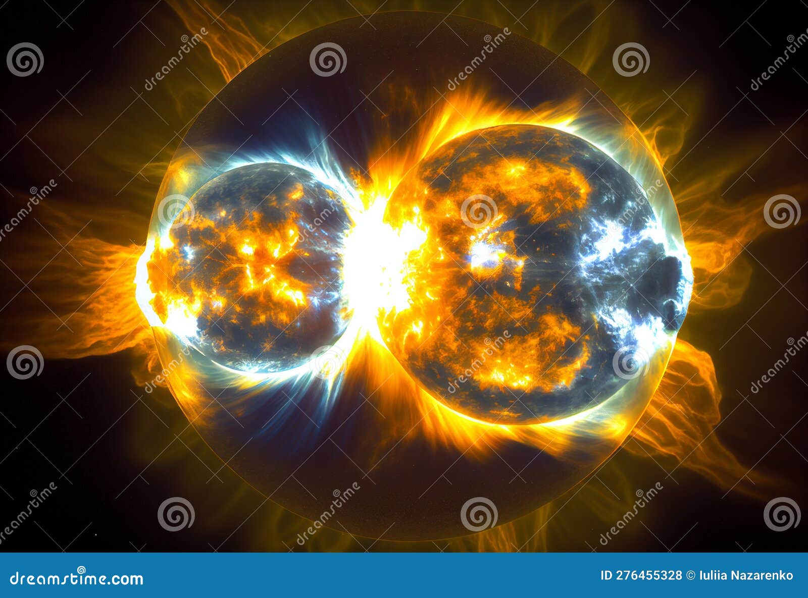 Solar Storms in Space. AI Generated Stock Illustration - Illustration ...