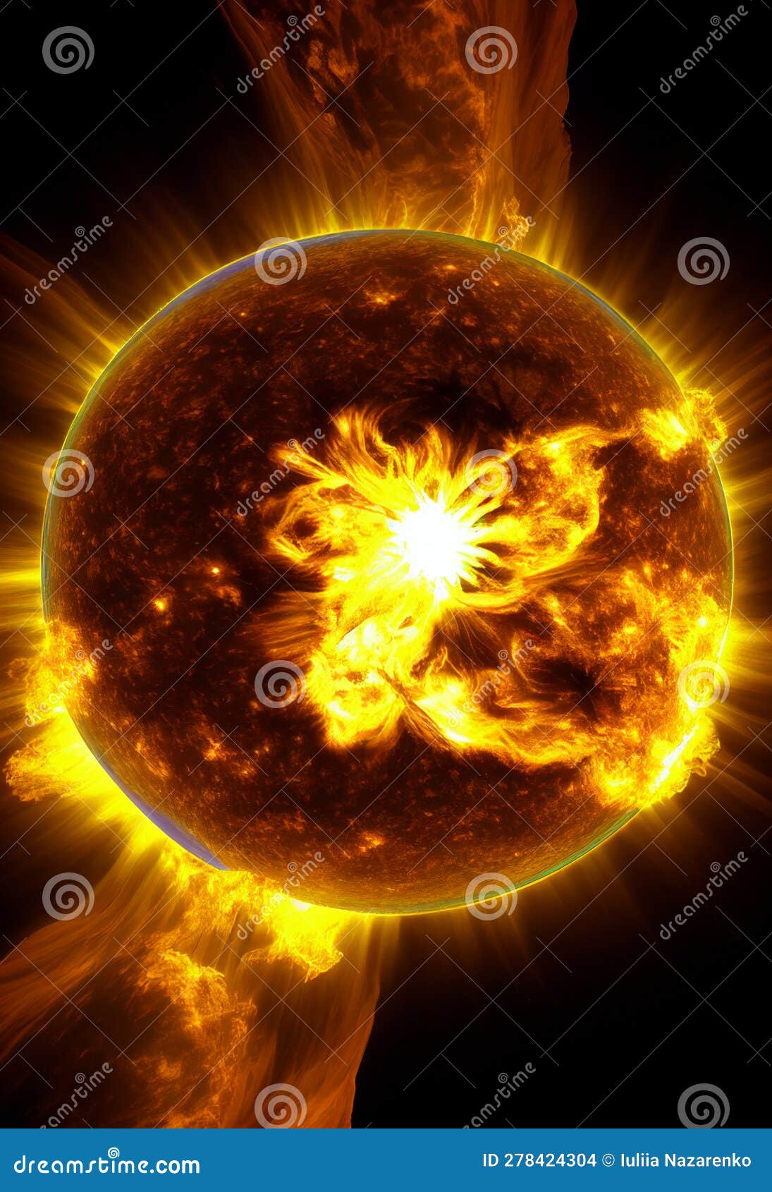 Solar Storms in Space. AI Generated Stock Illustration - Illustration ...