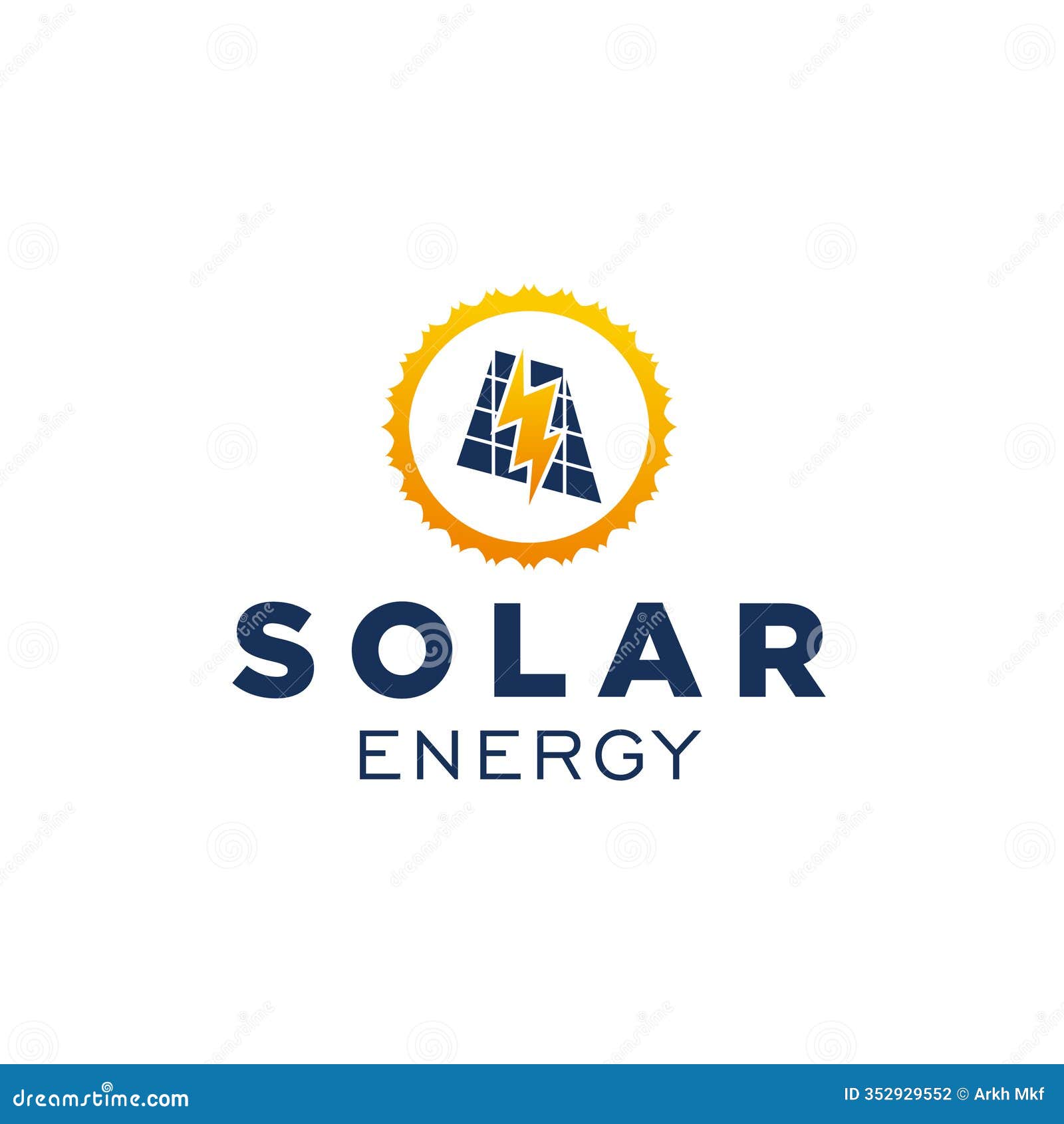 Solar and Sun Energy Logo Design Template. Stock Illustration ...