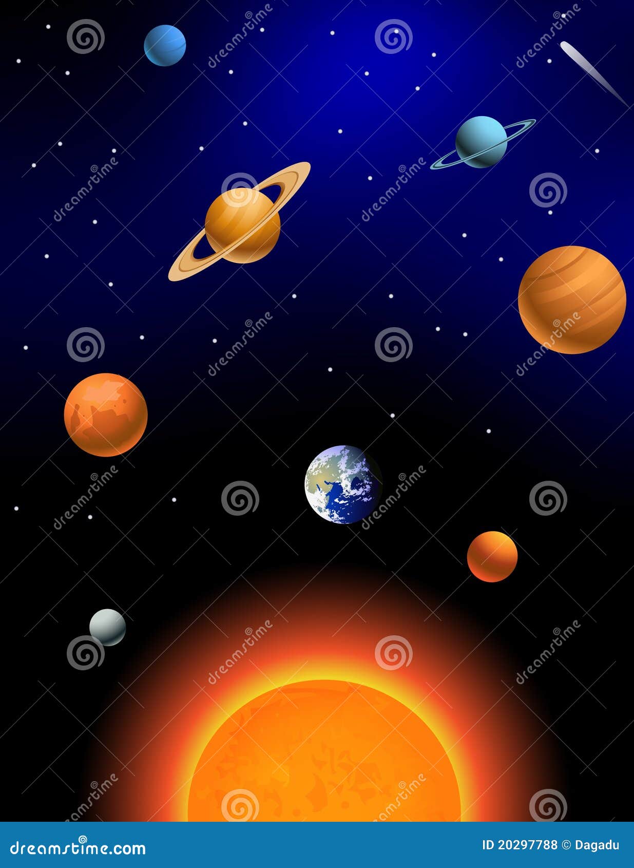 Solar system stock vector. Illustration of astronomy - 20297788
