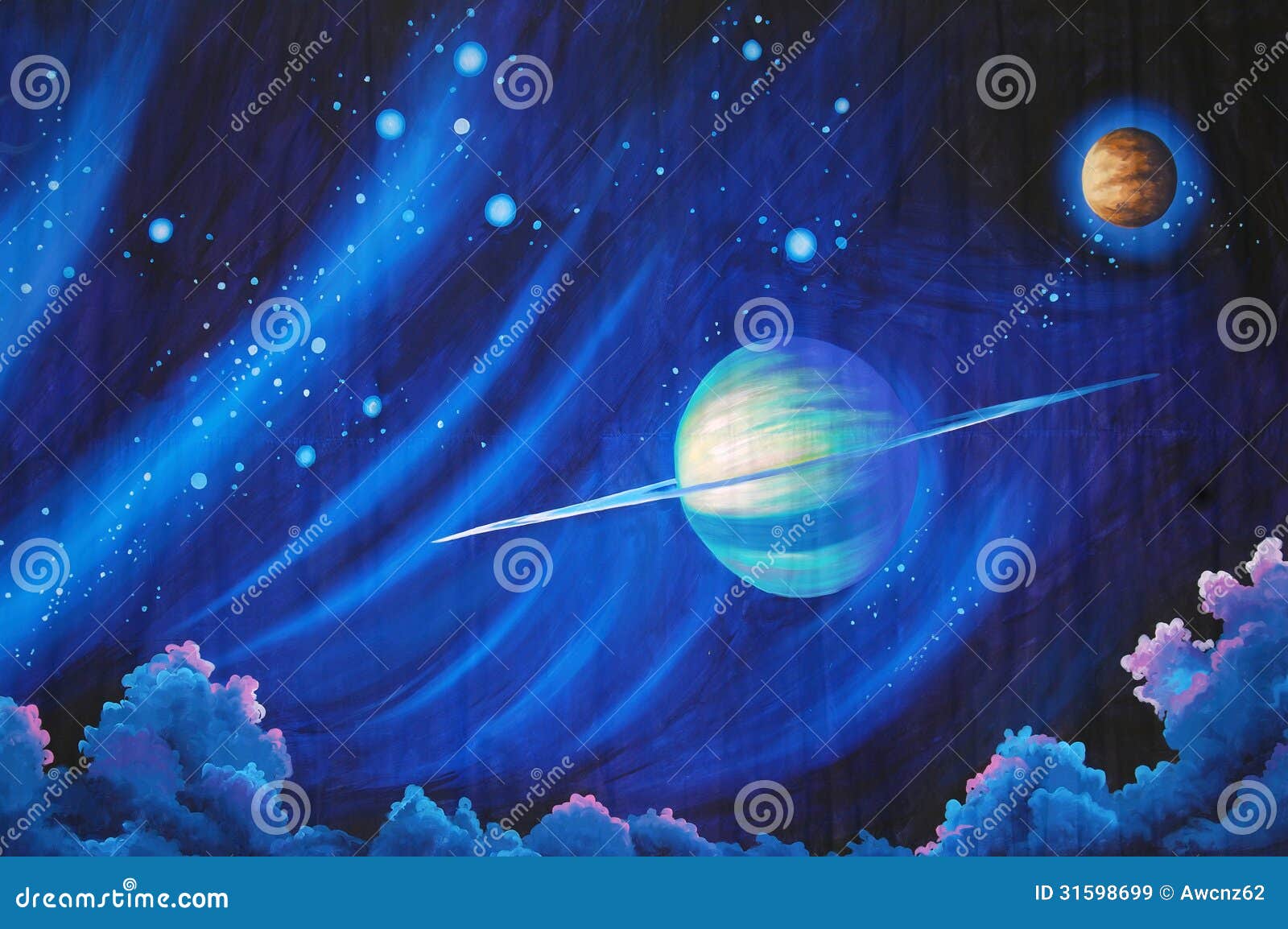 Solar system background stock illustration. Illustration of props ...