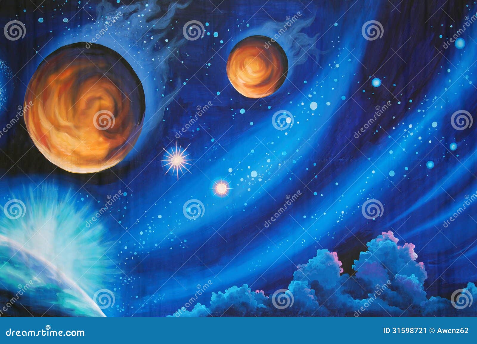 Solar system background stock illustration. Illustration of scenics ...