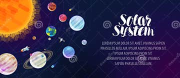 Solar System, Banner. Space, Sun, Planets, Comets, Stars and ...