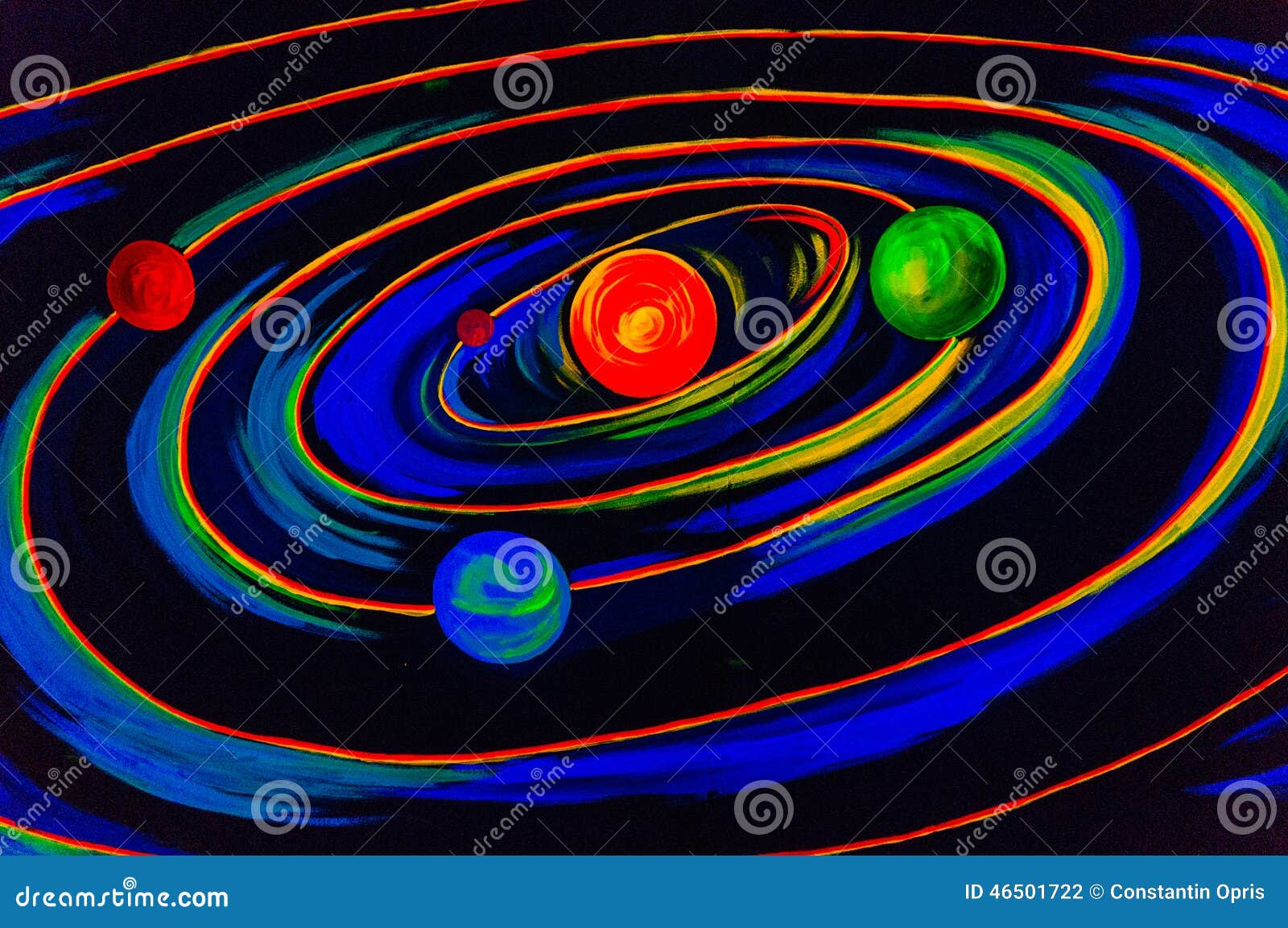 Solar system stock illustration. Illustration of painted - 46501722