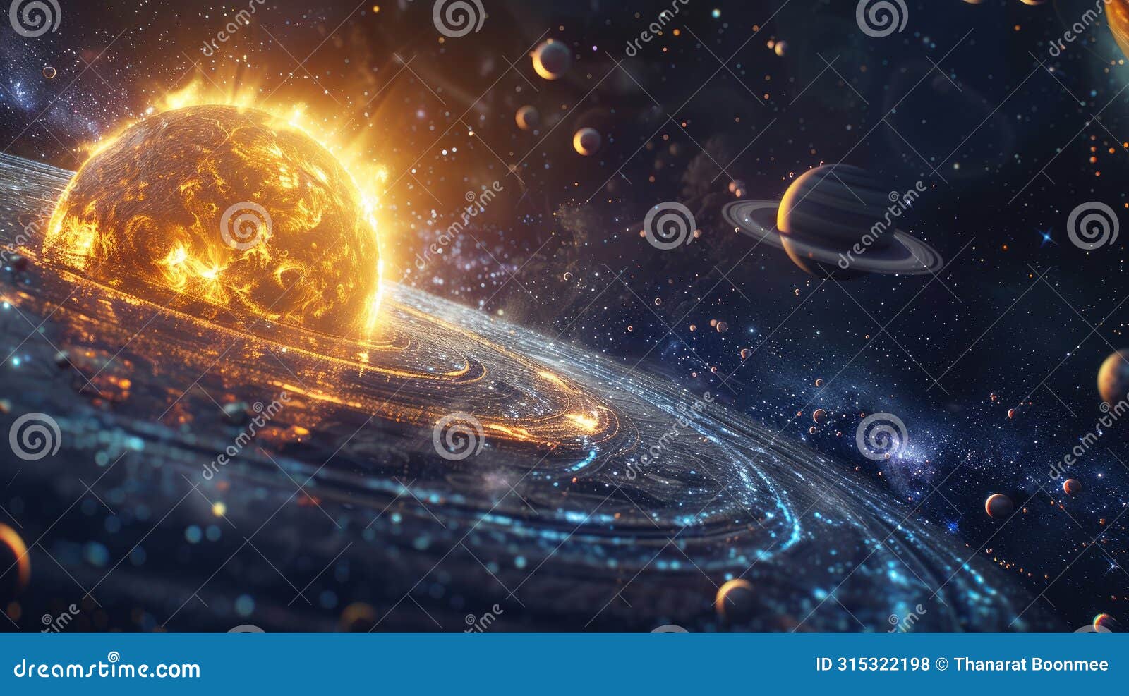 The Solar System, Comprised of the Sun and Orbiting Objects, Operates ...