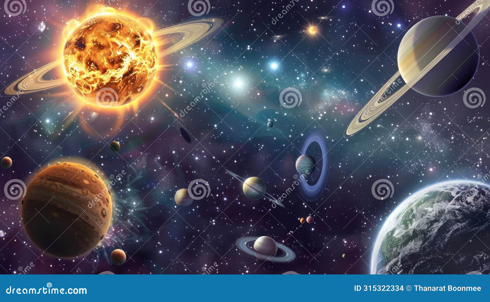 The Solar System, Comprised of the Sun and Orbiting Objects, Operates ...