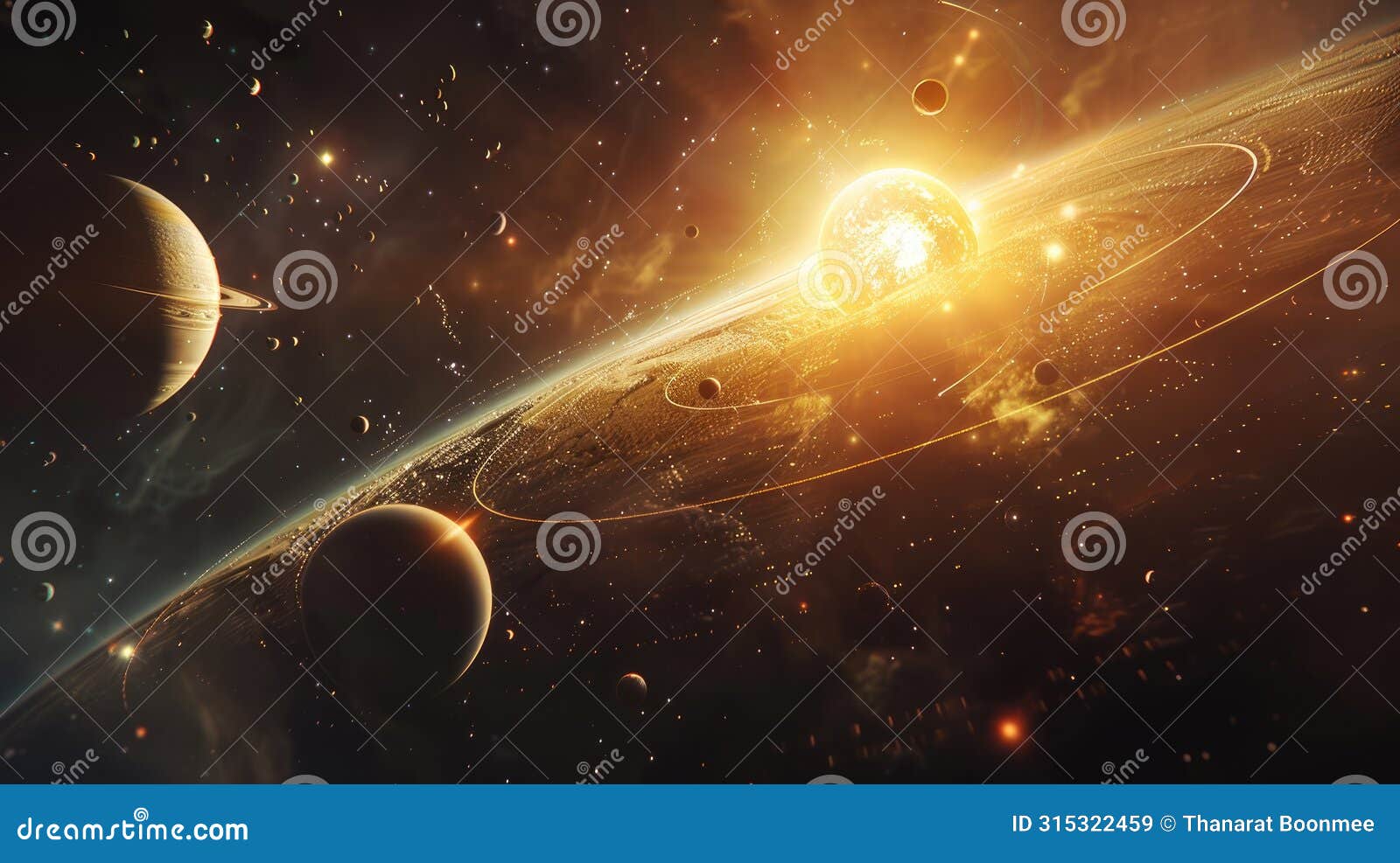 The Solar System, Comprised of the Sun and Orbiting Objects, Operates ...
