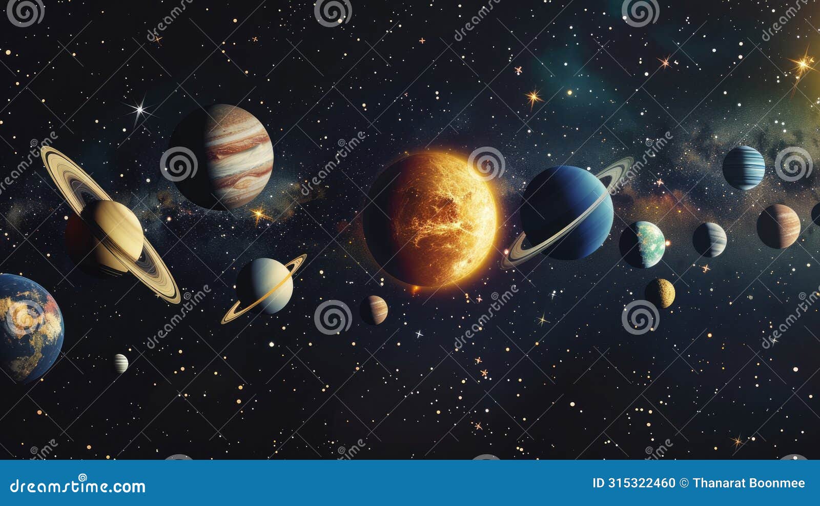 The Solar System, Comprised of the Sun and Orbiting Objects, Operates ...