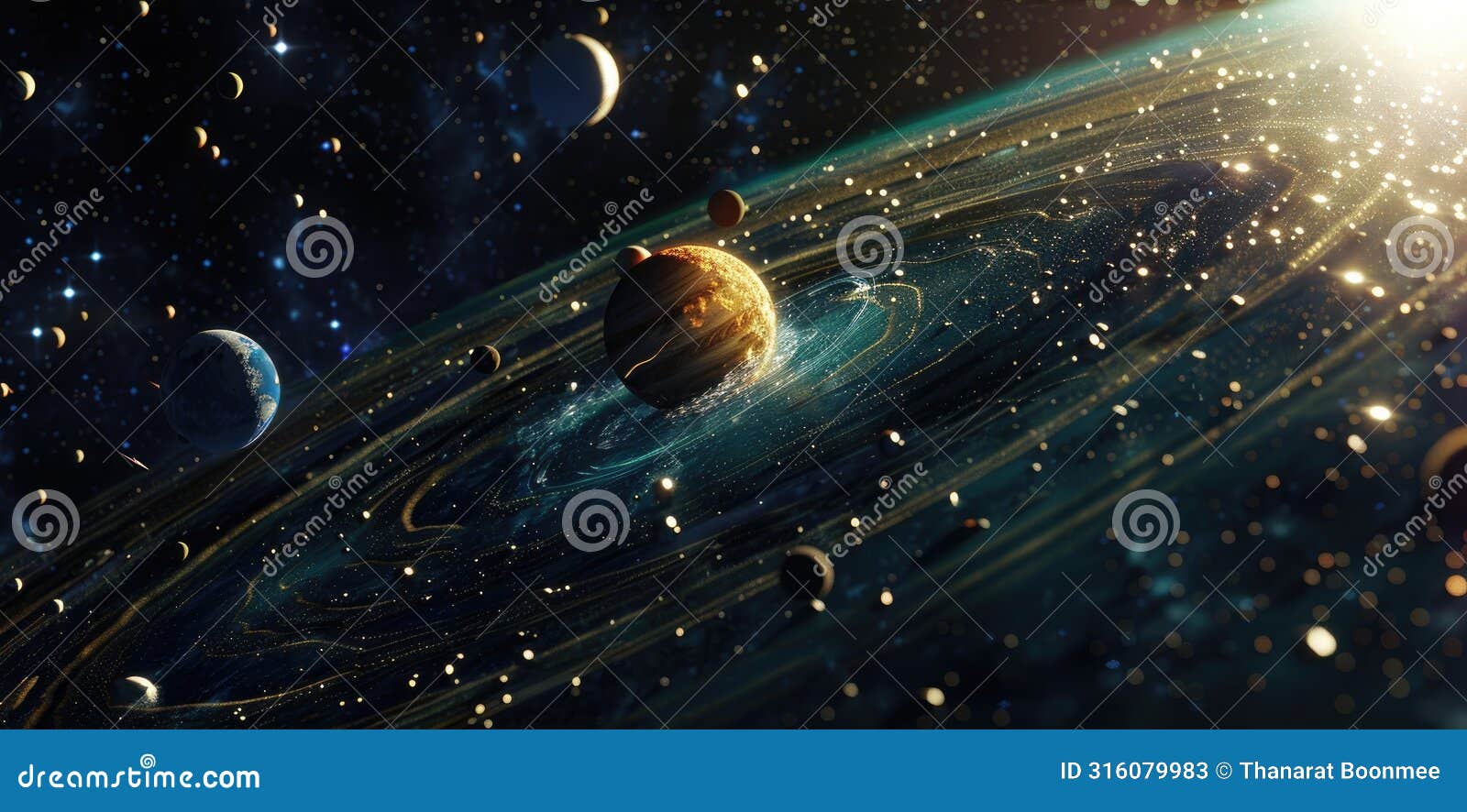 Planetary Companions In Harmony, Made With Generative AI Stock ... Planetary Companions In Harmony, Made With Generative AI Stock ...