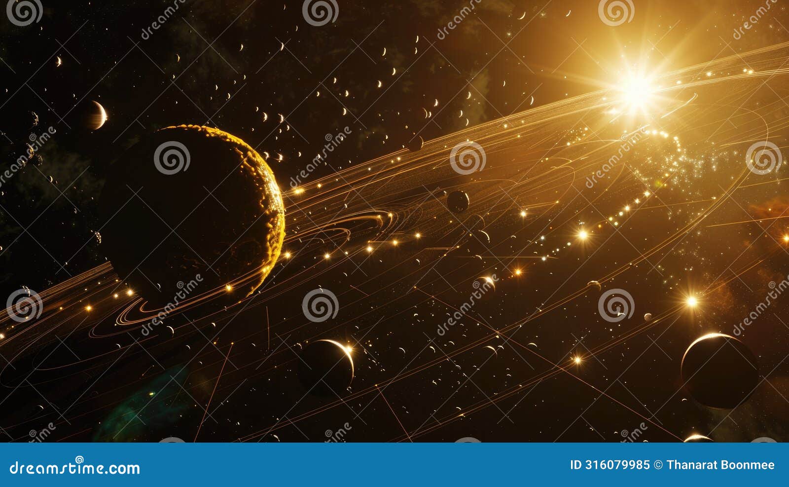 The Solar System, Comprised of the Sun and Orbiting Objects, Operates ...