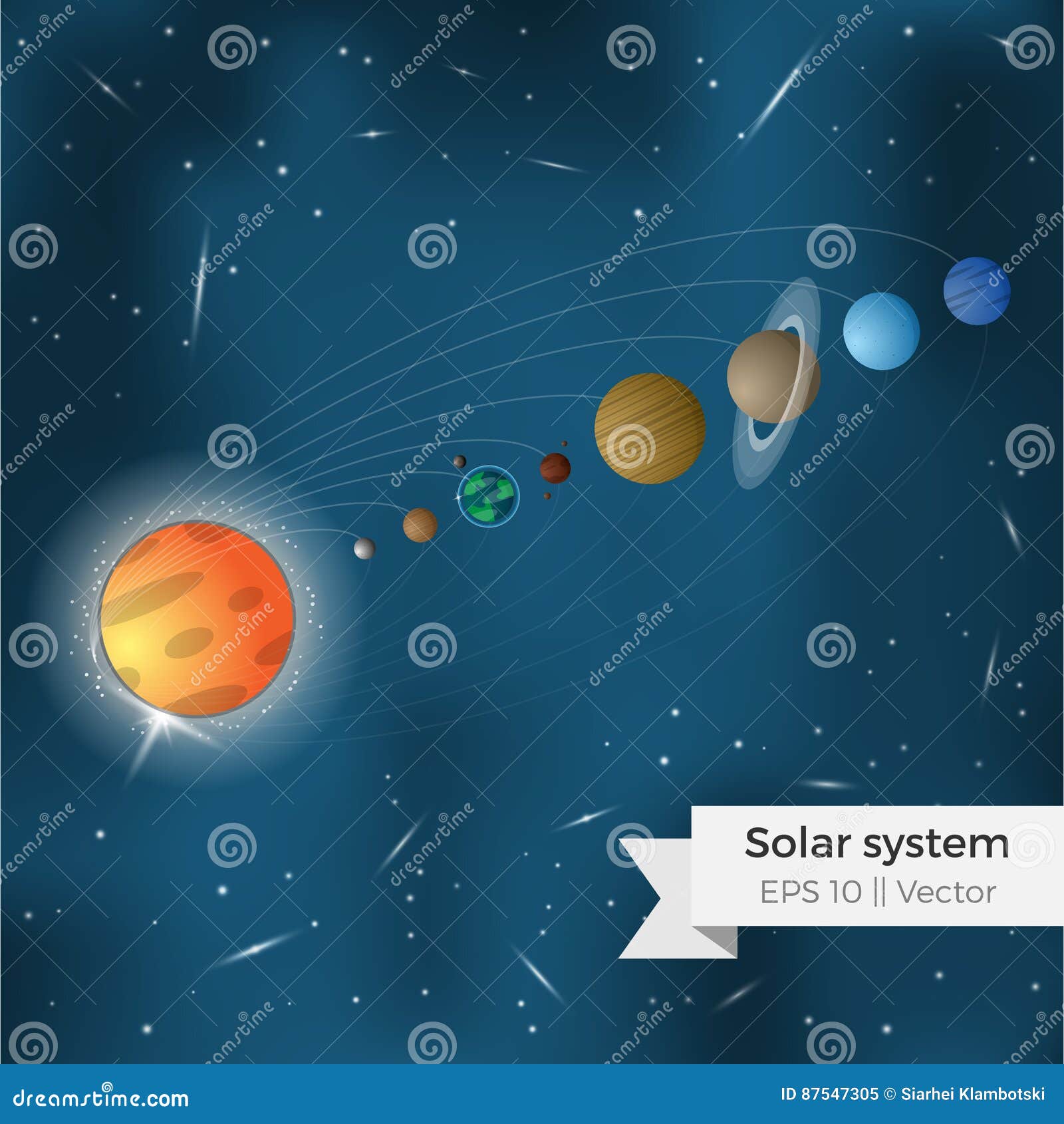 Solar system concept stock illustration. Illustration of dark - 87547305